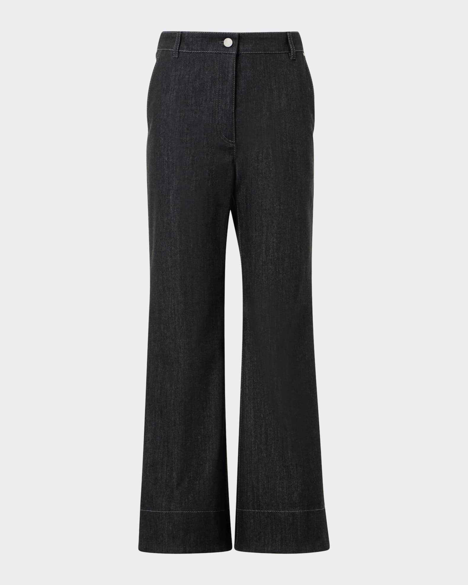 Akris punto Cecily Bootcut Crop Denim Pants | Neiman Marcus