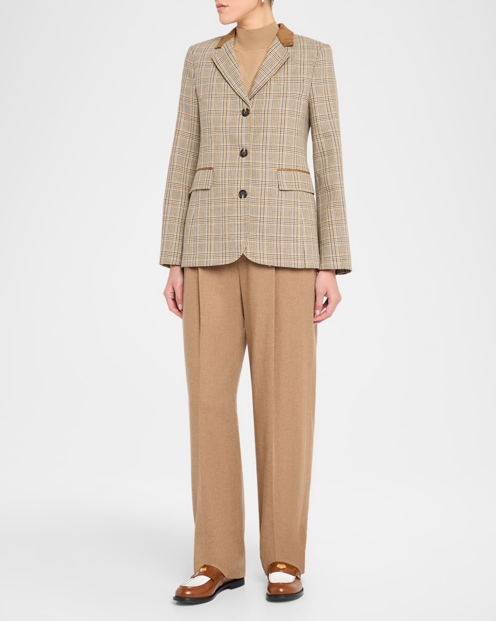 Rag & Bone Evia Houndstooth Plaid Blazer | Neiman Marcus
