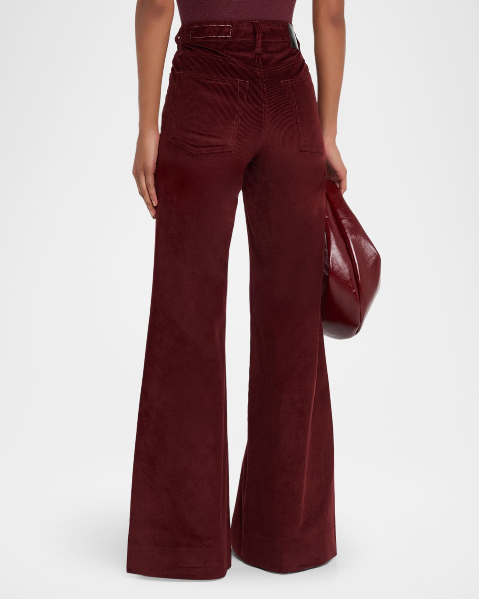 Rag & Bone Skylar High-Rise Corduroy Trousers | Neiman Marcus