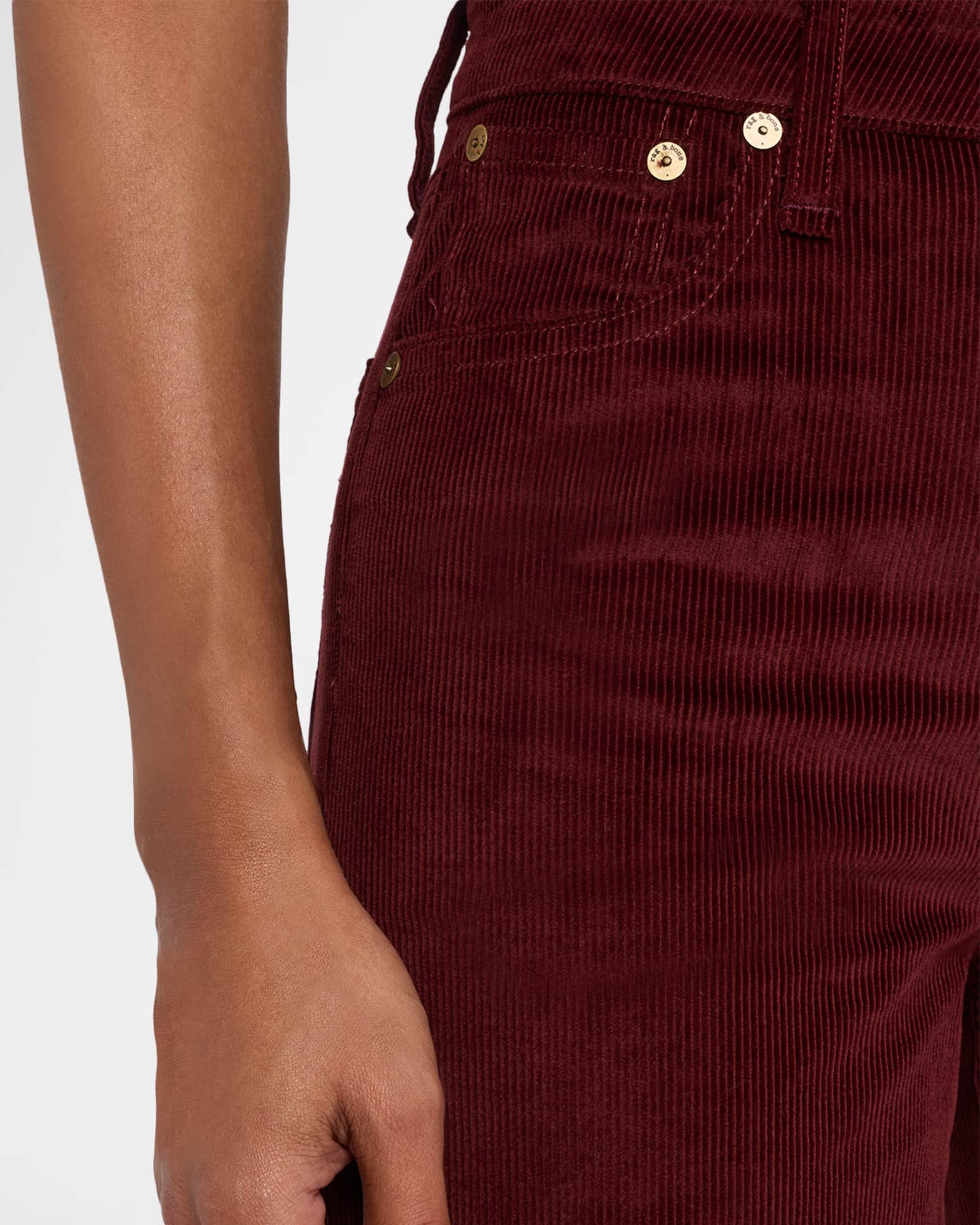 Rag & Bone Skylar High-Rise Corduroy Trousers | Neiman Marcus