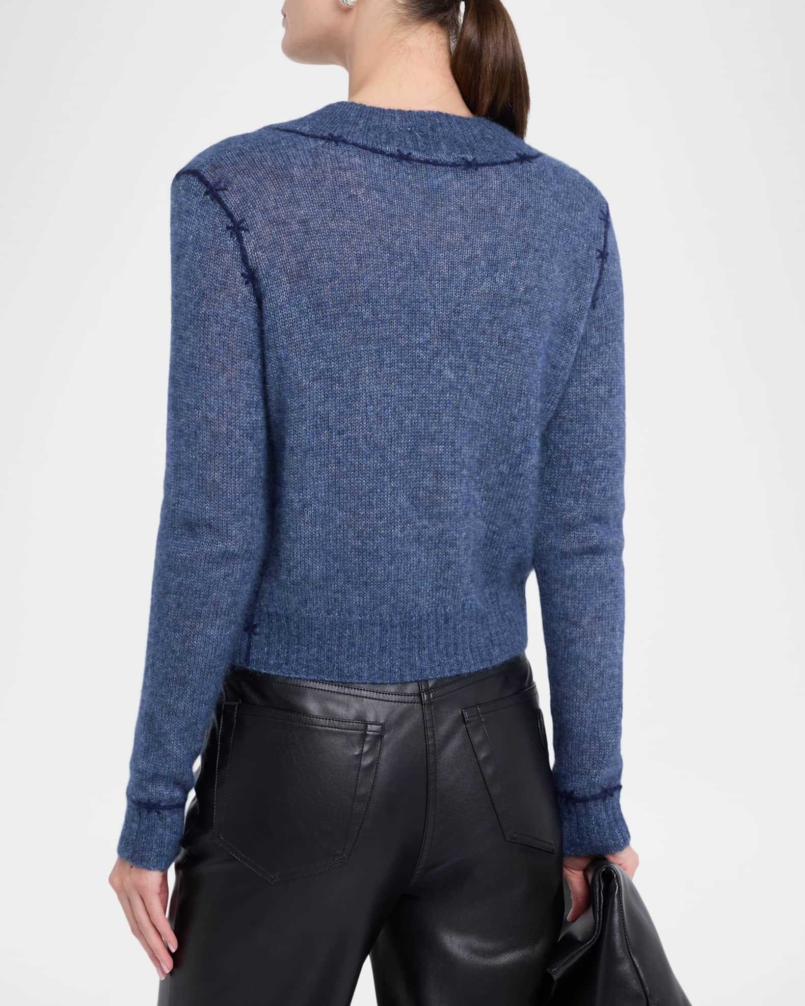 Autumn Cashmere Embroidered Cashmere-Silk Sweater | Neiman Marcus