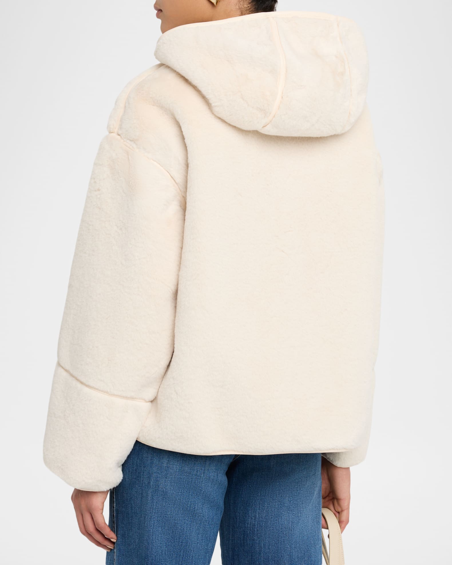 Ramy Brook Lucy Hooded Faux Fur Jacket | Neiman Marcus