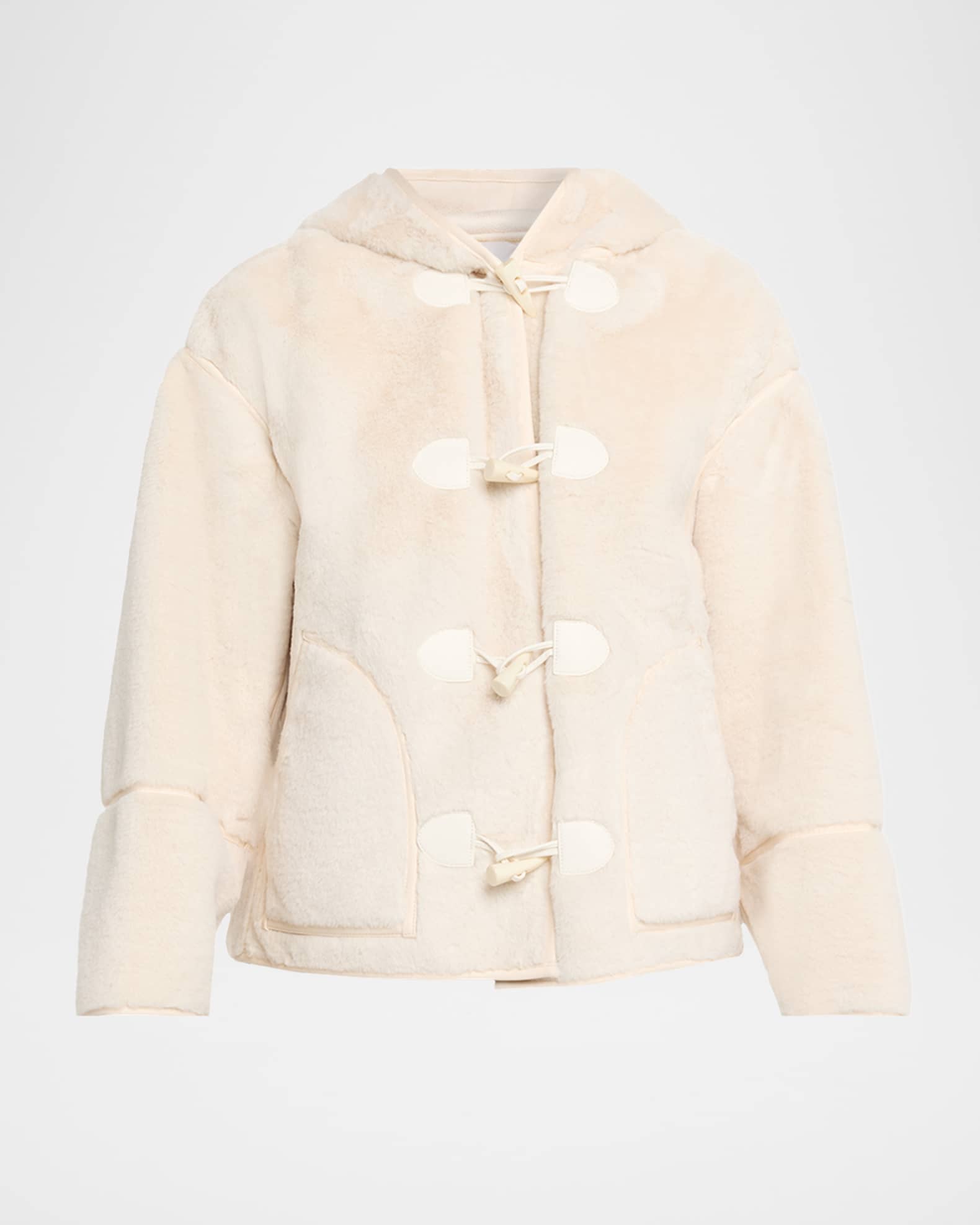 Ramy Brook Lucy Hooded Faux Fur Jacket | Neiman Marcus