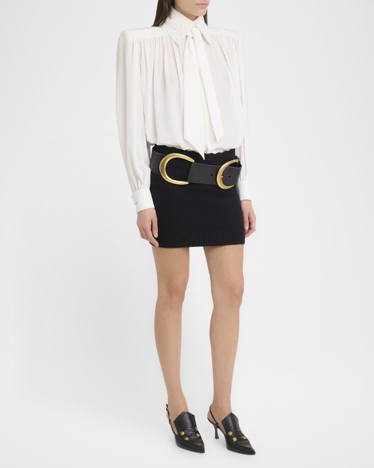 Chloe Agenes Leather Slingback Pumps | Neiman Marcus