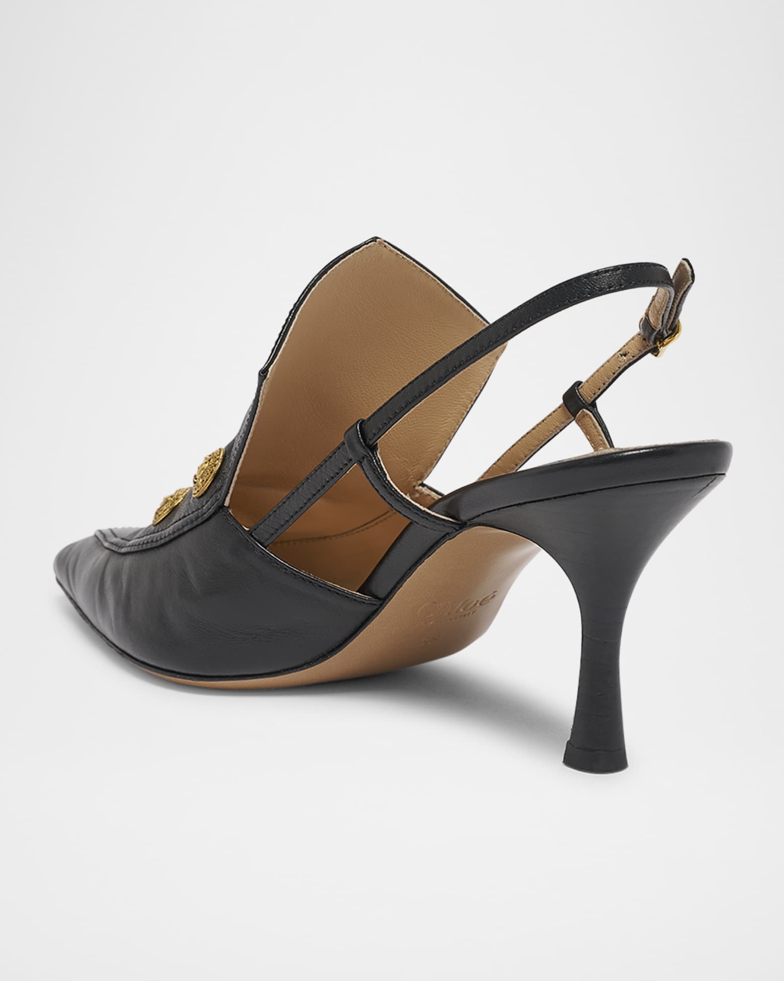 Chloe Agenes Leather Slingback Pumps | Neiman Marcus