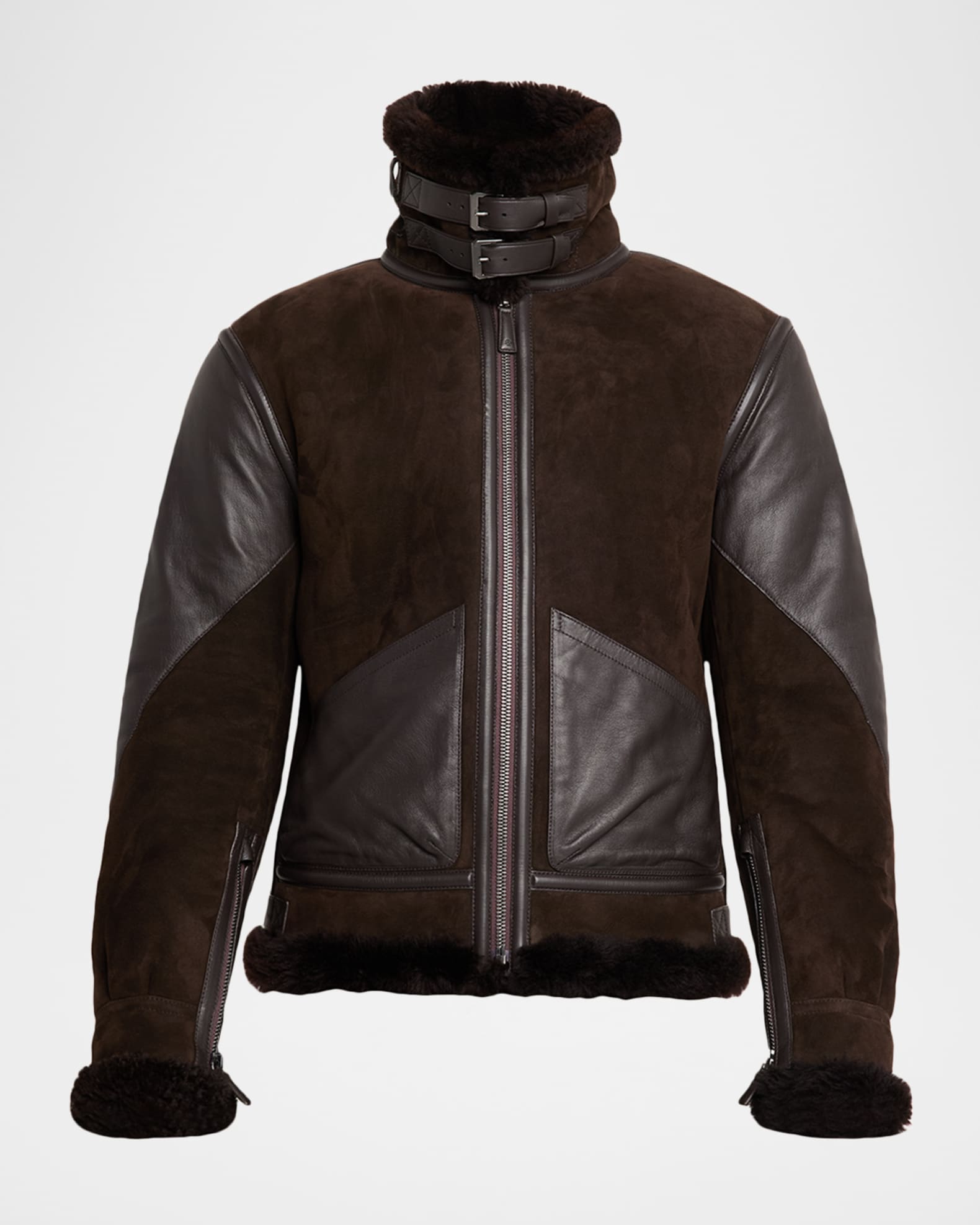 Ralph Lauren Purple Label Men's Lamb Shearling Aviator Jacket | Neiman ...