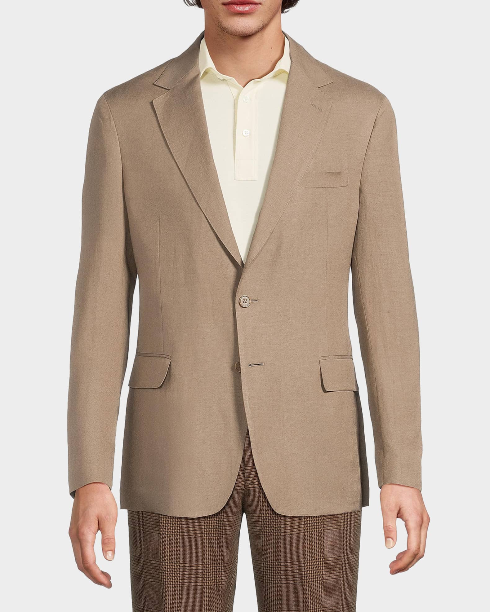 Ralph Lauren Men's Hadley Silk and Linen Single-Breasted Jacket ...