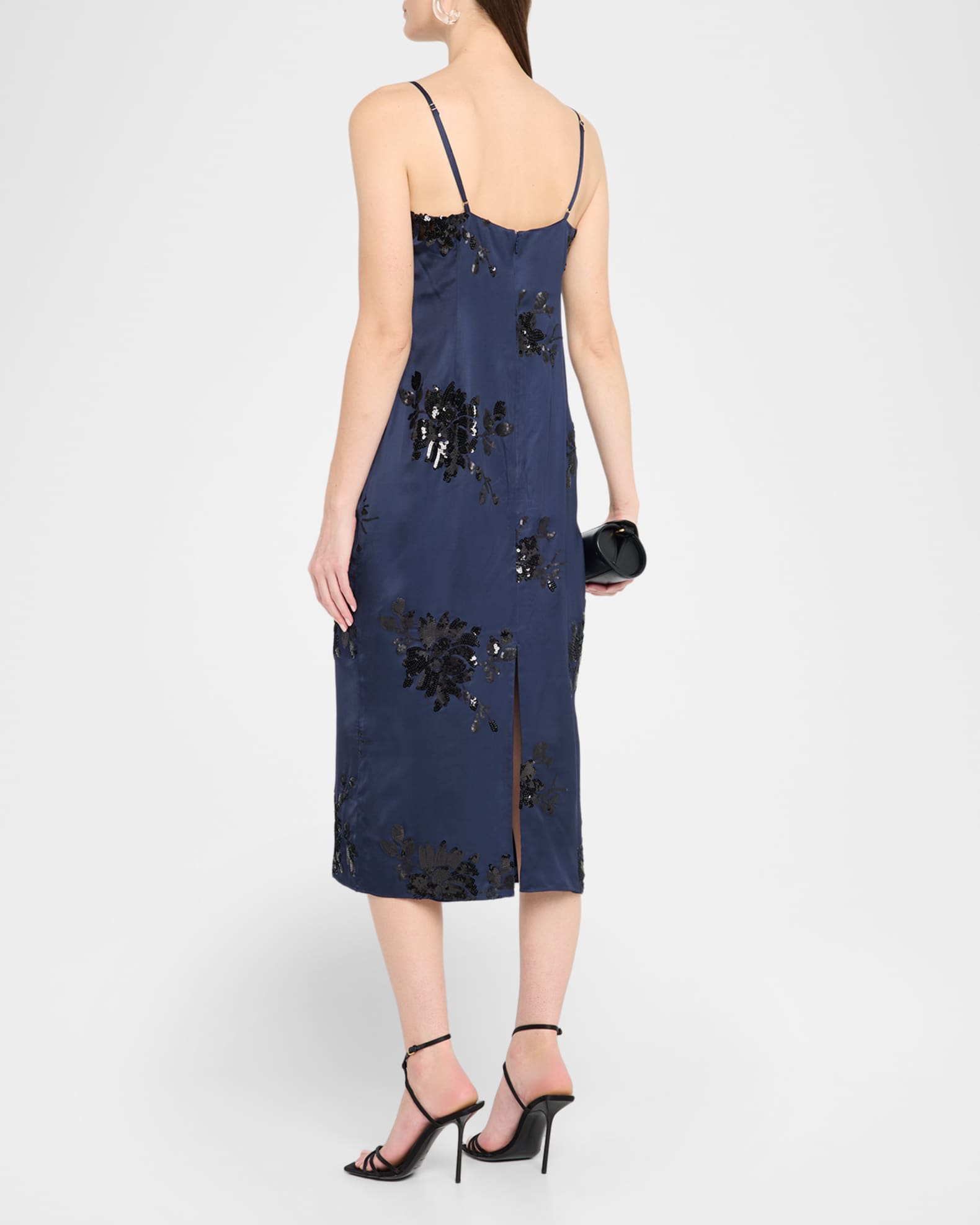 Ramy Brook Shannon Sequined Floral Slip Dress | Neiman Marcus