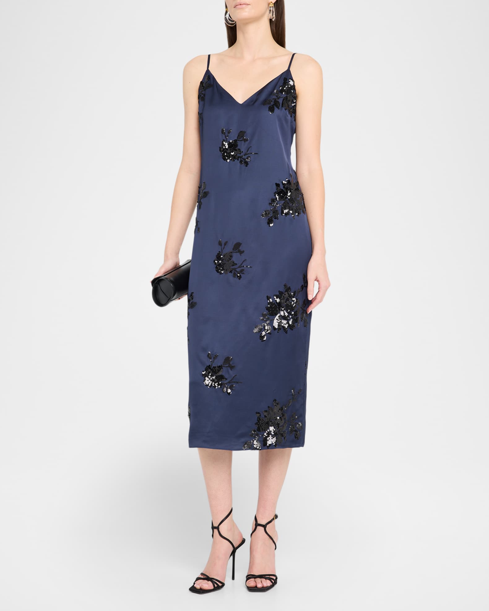 Ramy Brook Shannon Sequined Floral Slip Dress | Neiman Marcus