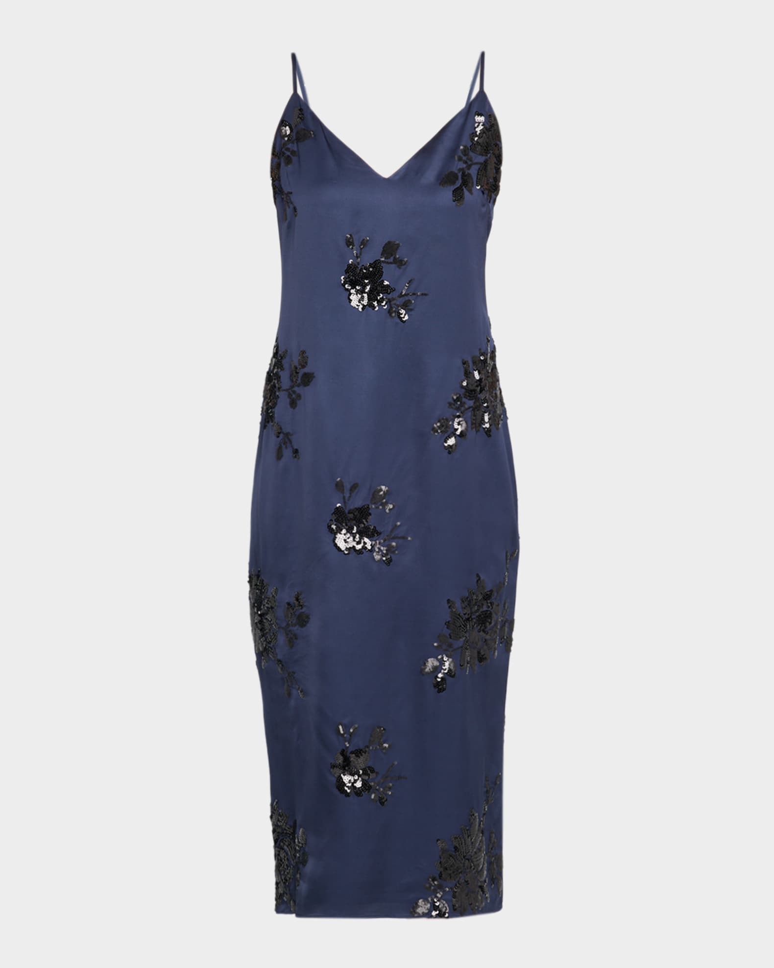Ramy Brook Shannon Sequined Floral Slip Dress | Neiman Marcus