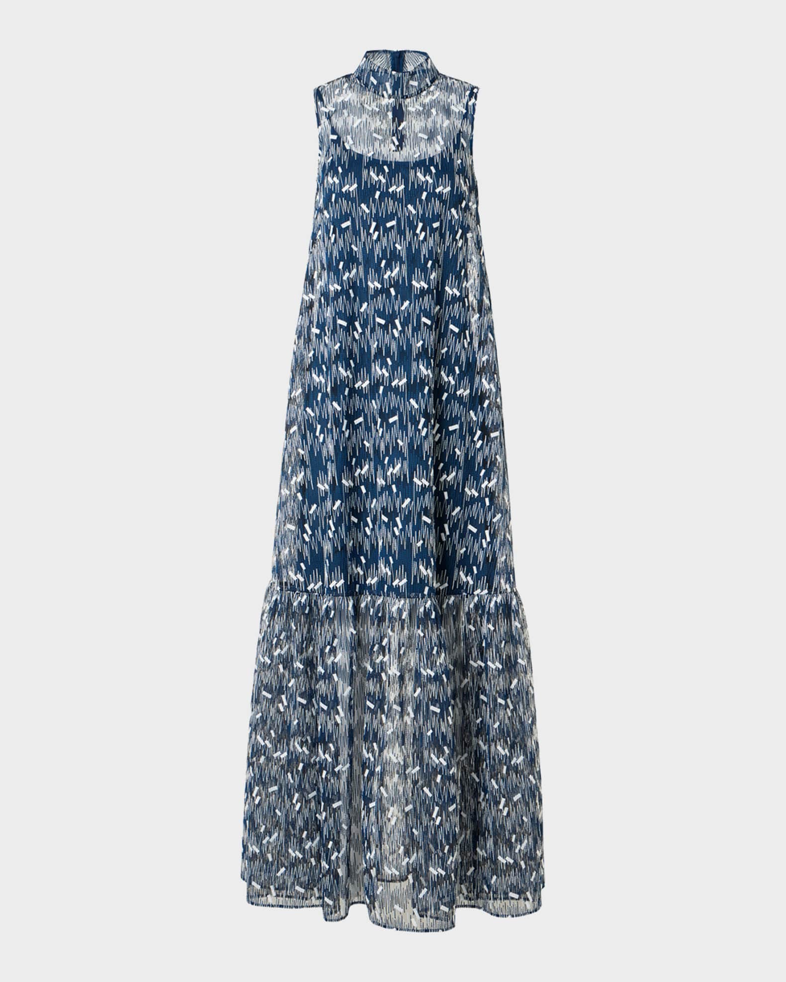 Akris punto Scribble Embroidered Tulle Sleeveless Maxi Dress | Neiman ...