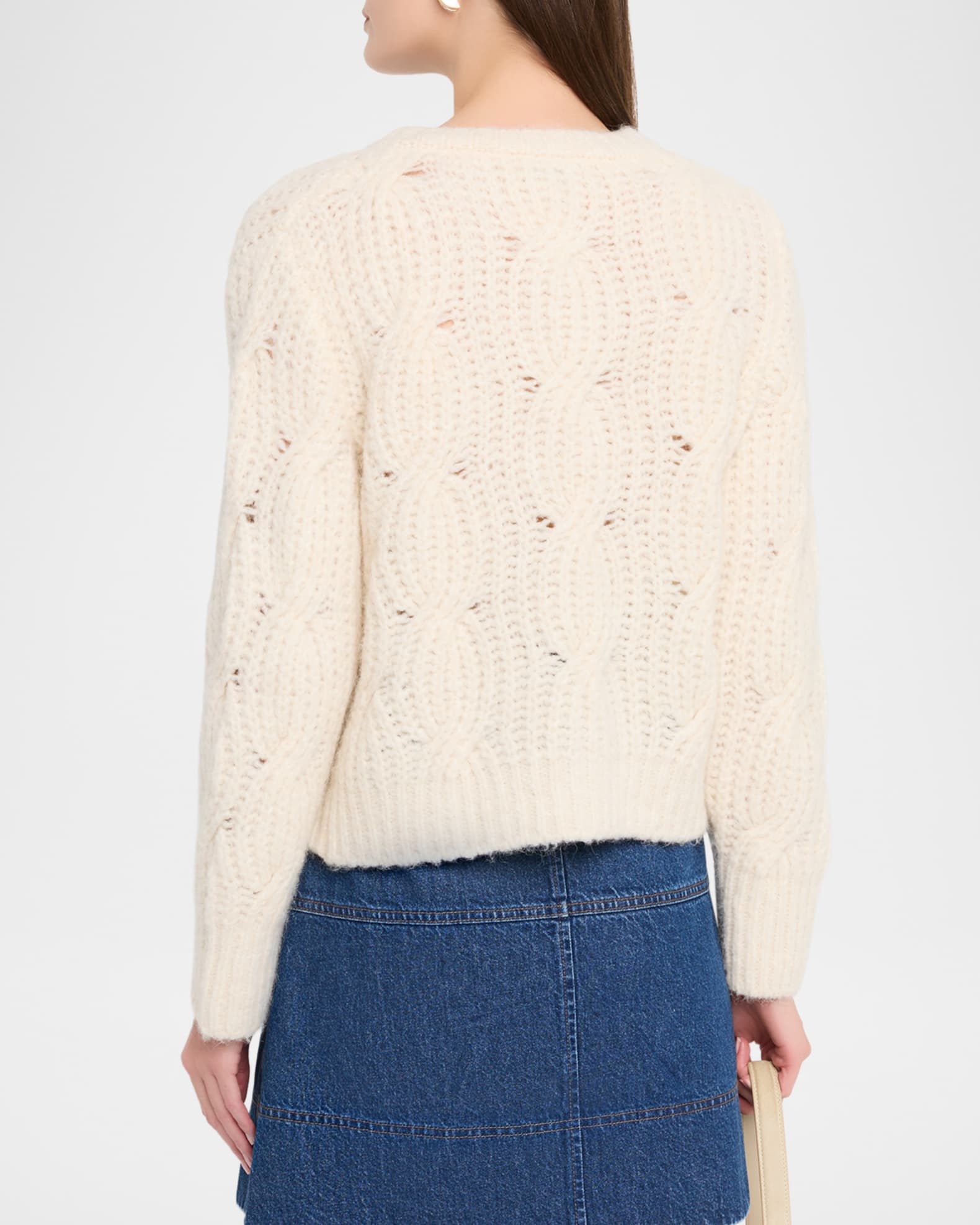 Tanya Taylor Hale Cable-Knit Cardigan | Neiman Marcus