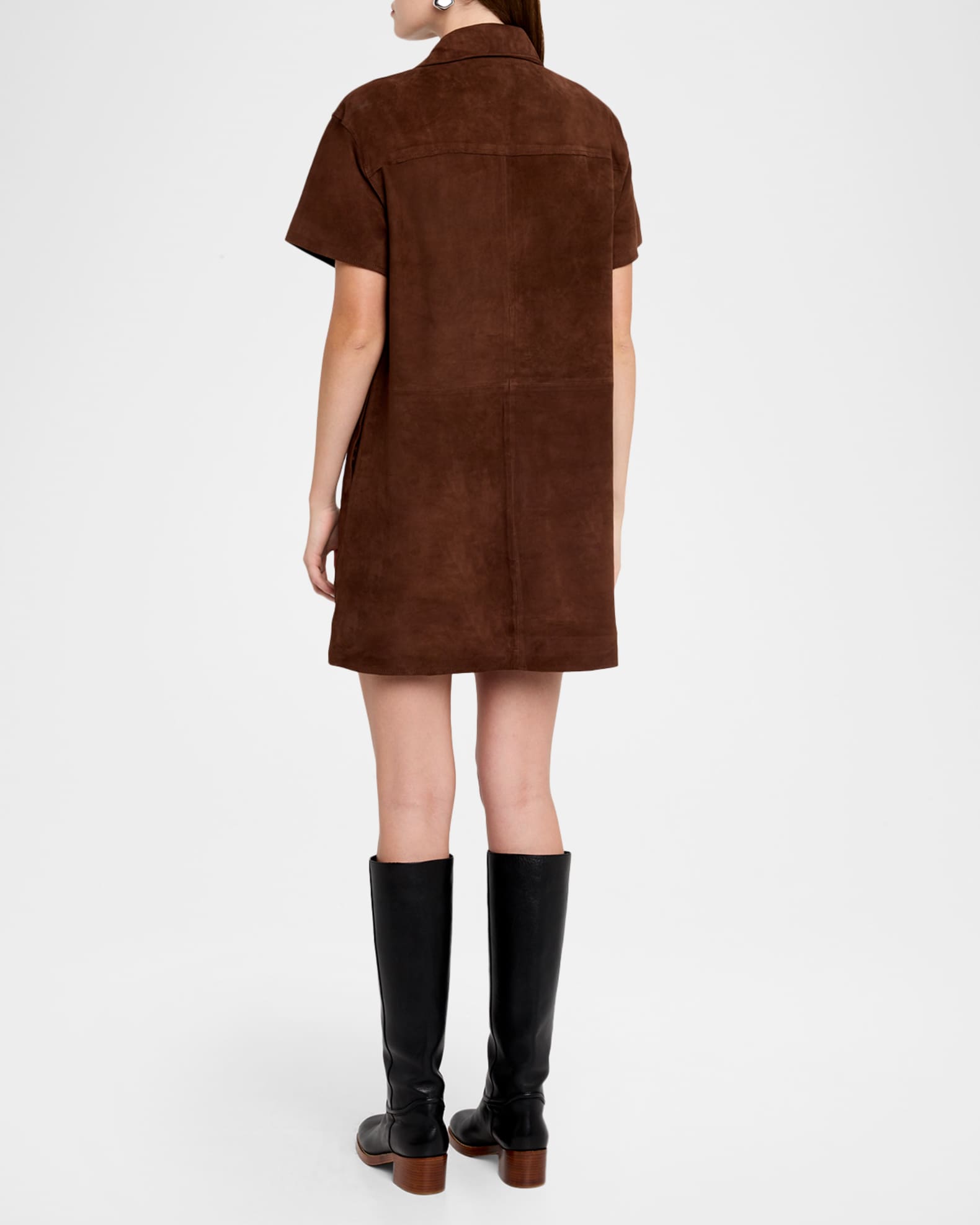 Tanya Taylor Tabby Suede Mini Dress | Neiman Marcus