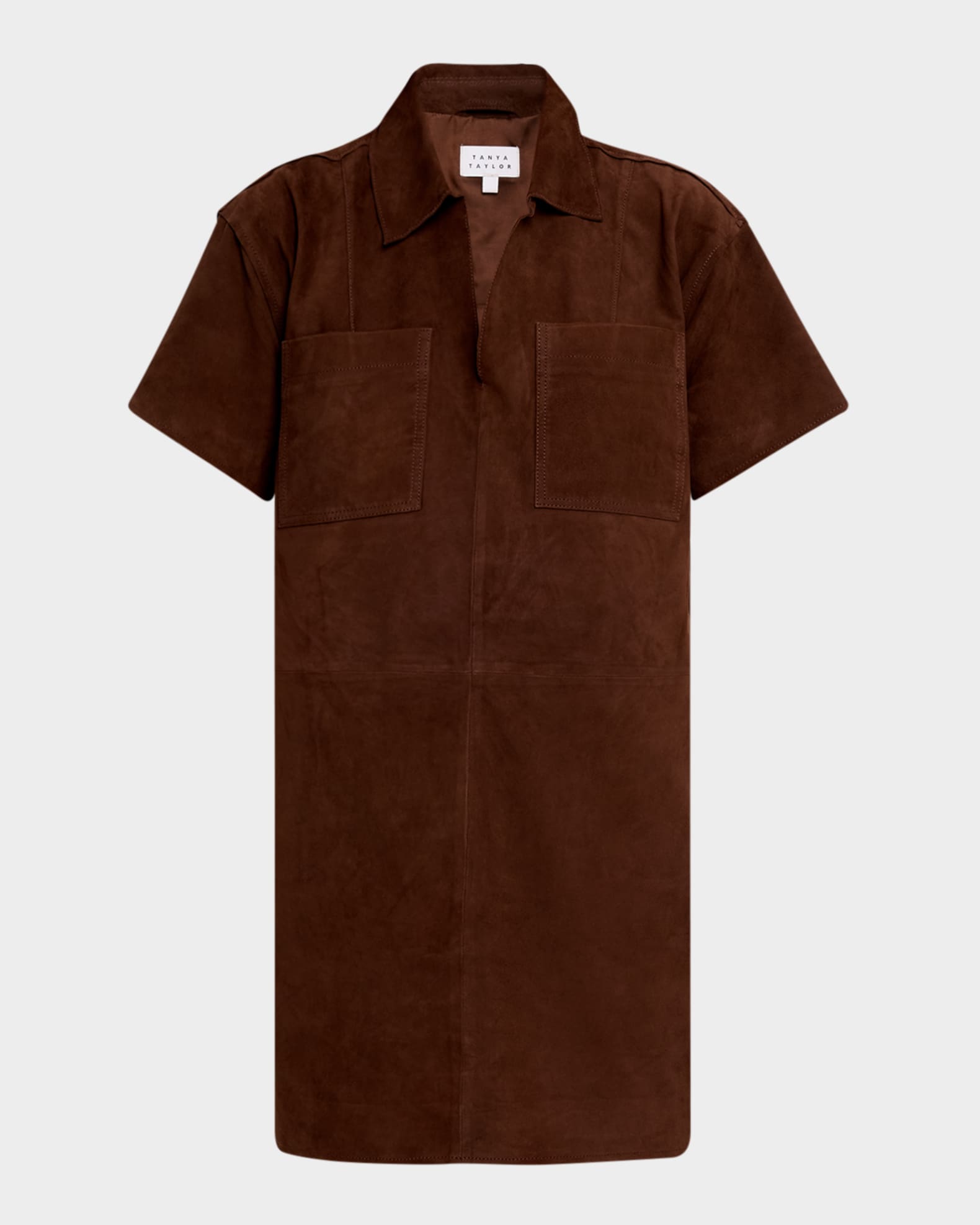 Tanya Taylor Tabby Suede Mini Dress | Neiman Marcus