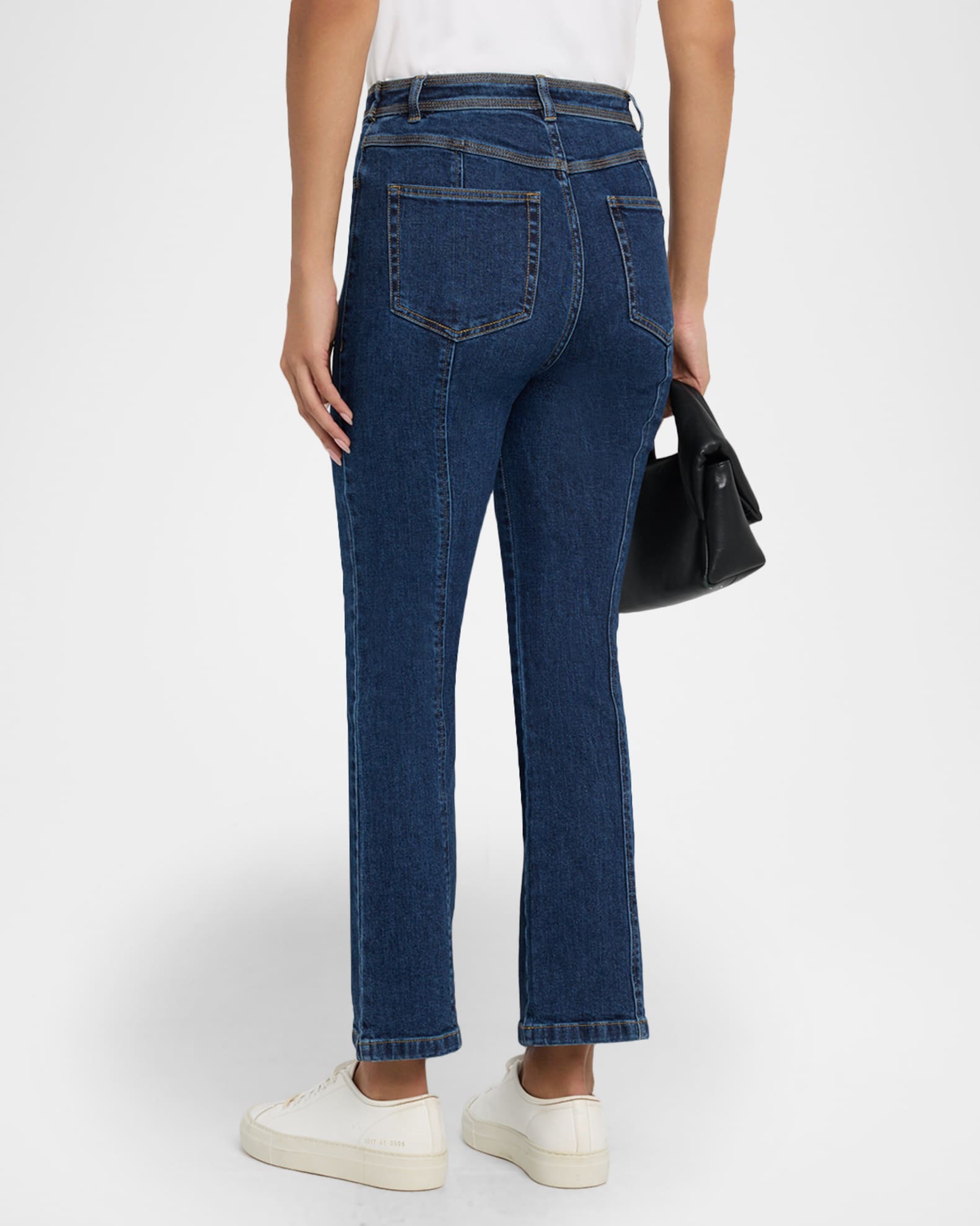 Cinq a Sept Madi Belted Denim Pants | Neiman Marcus