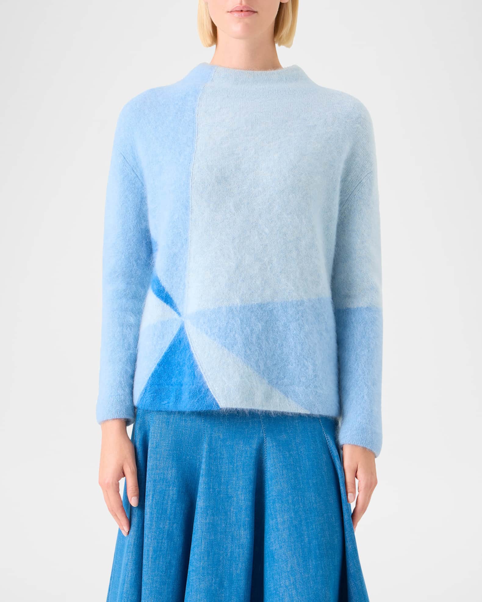 Akris Sunbeam Cloud Cashmere Crewneck Sweater | Neiman Marcus