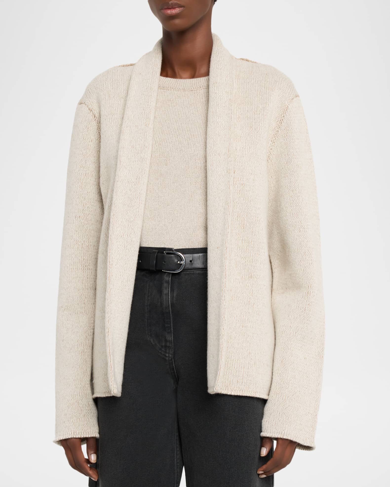 THE ROW Leriko Cashmere Open Cardigan | Neiman Marcus