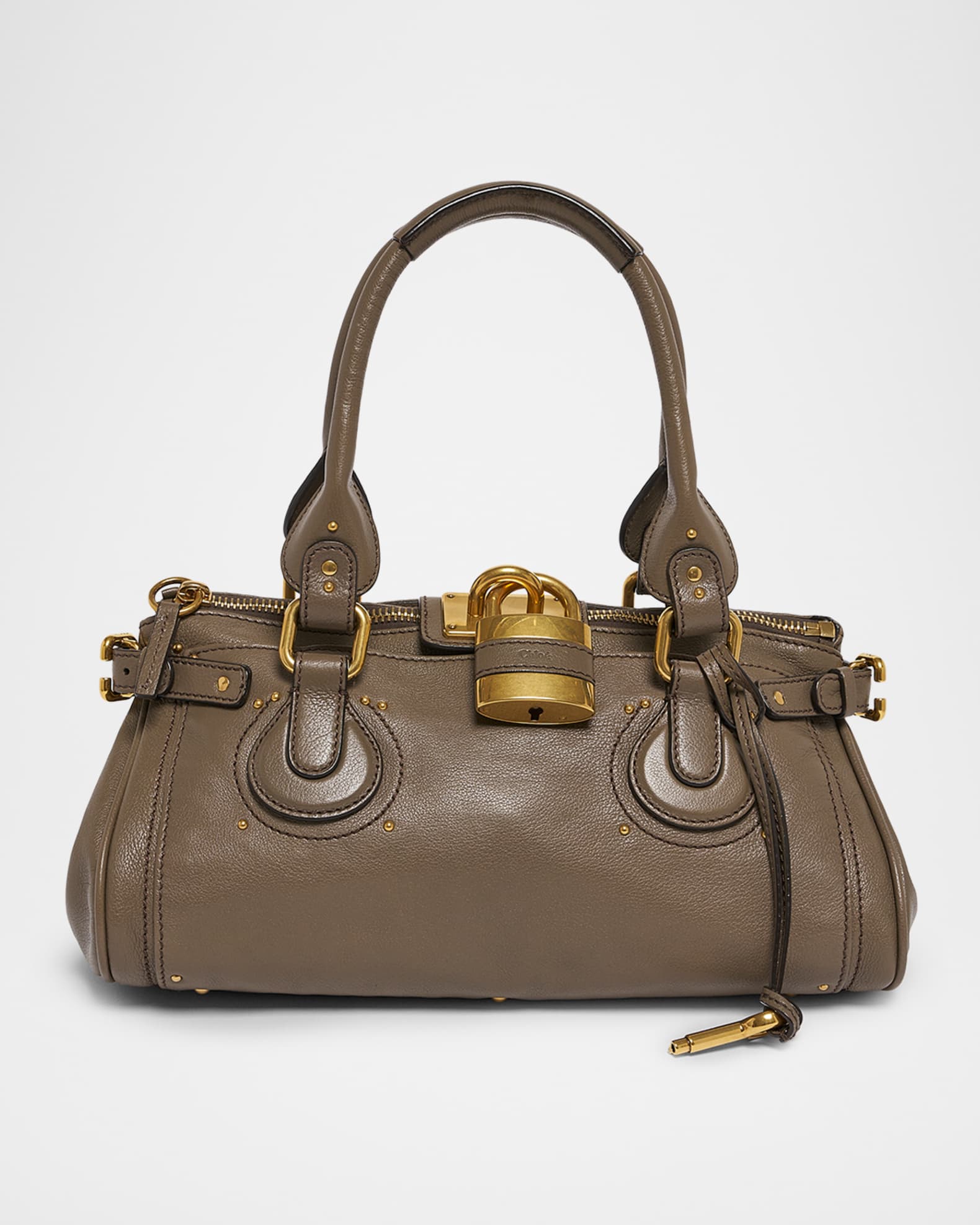 Paddington Padlock Shoulder Bag in Leather | Neiman Marcus