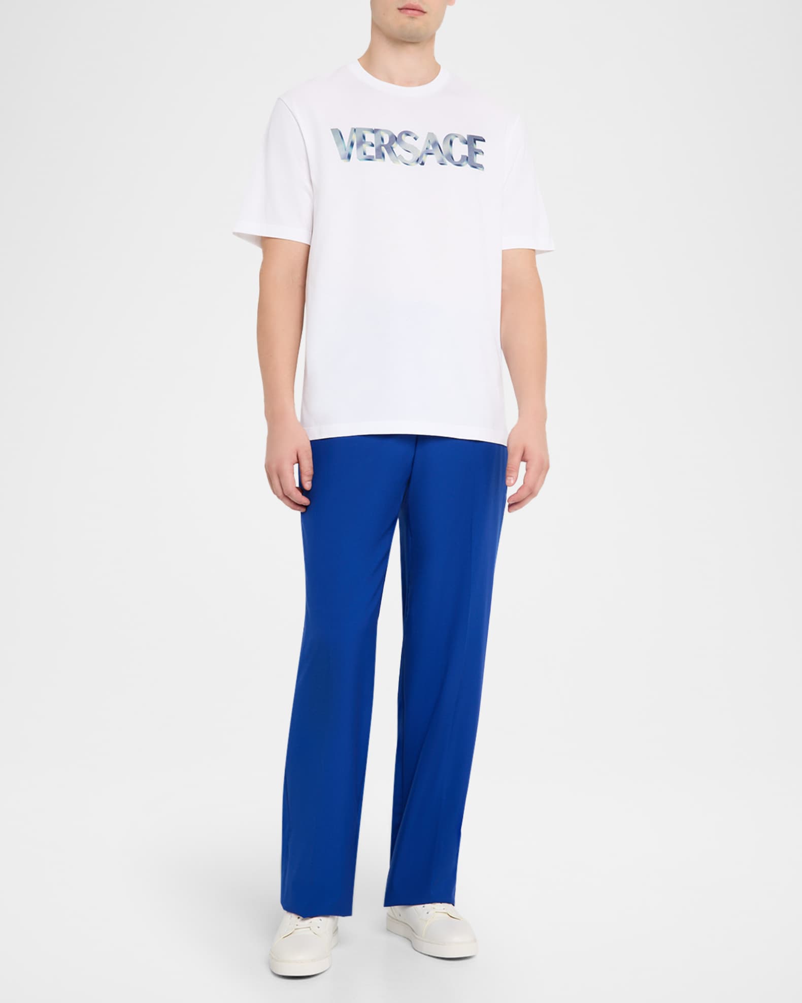 Versace Men's Chrome Logo Graphic T-Shirt | Neiman Marcus