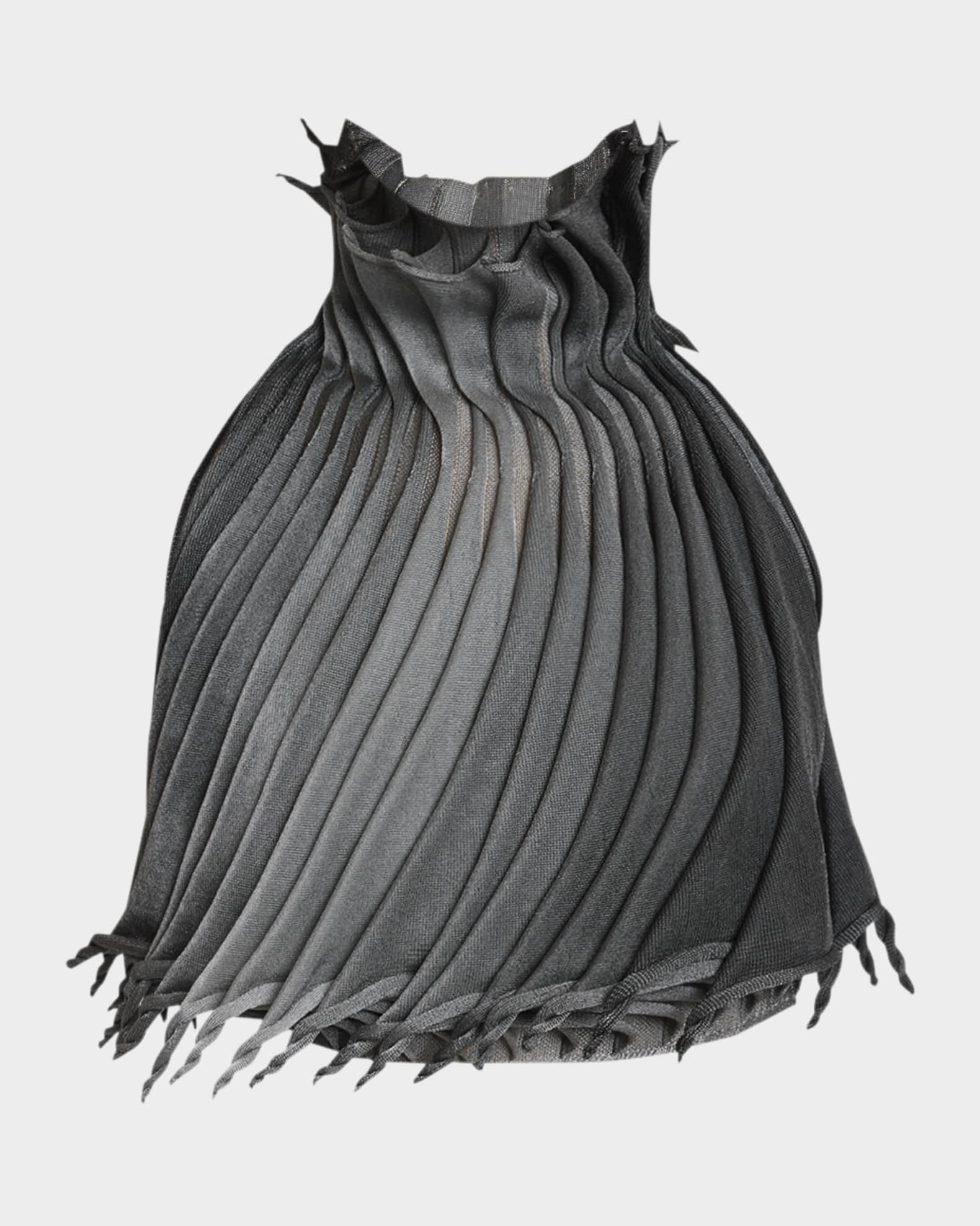 ALAIA Sculptural Pleated Crop Halter Top | Neiman Marcus
