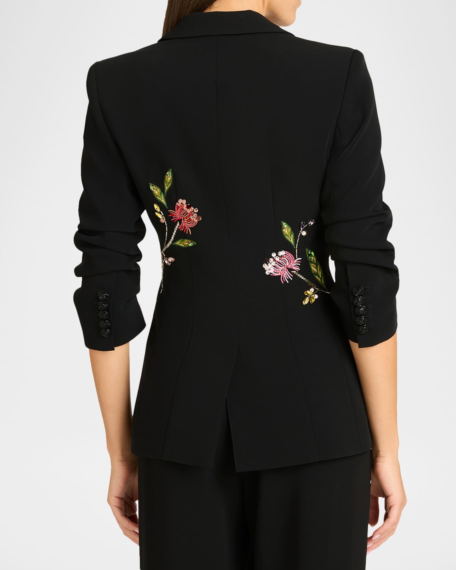Cinq a Sept Cheyenne Floral Embroidered Blazer | Neiman Marcus