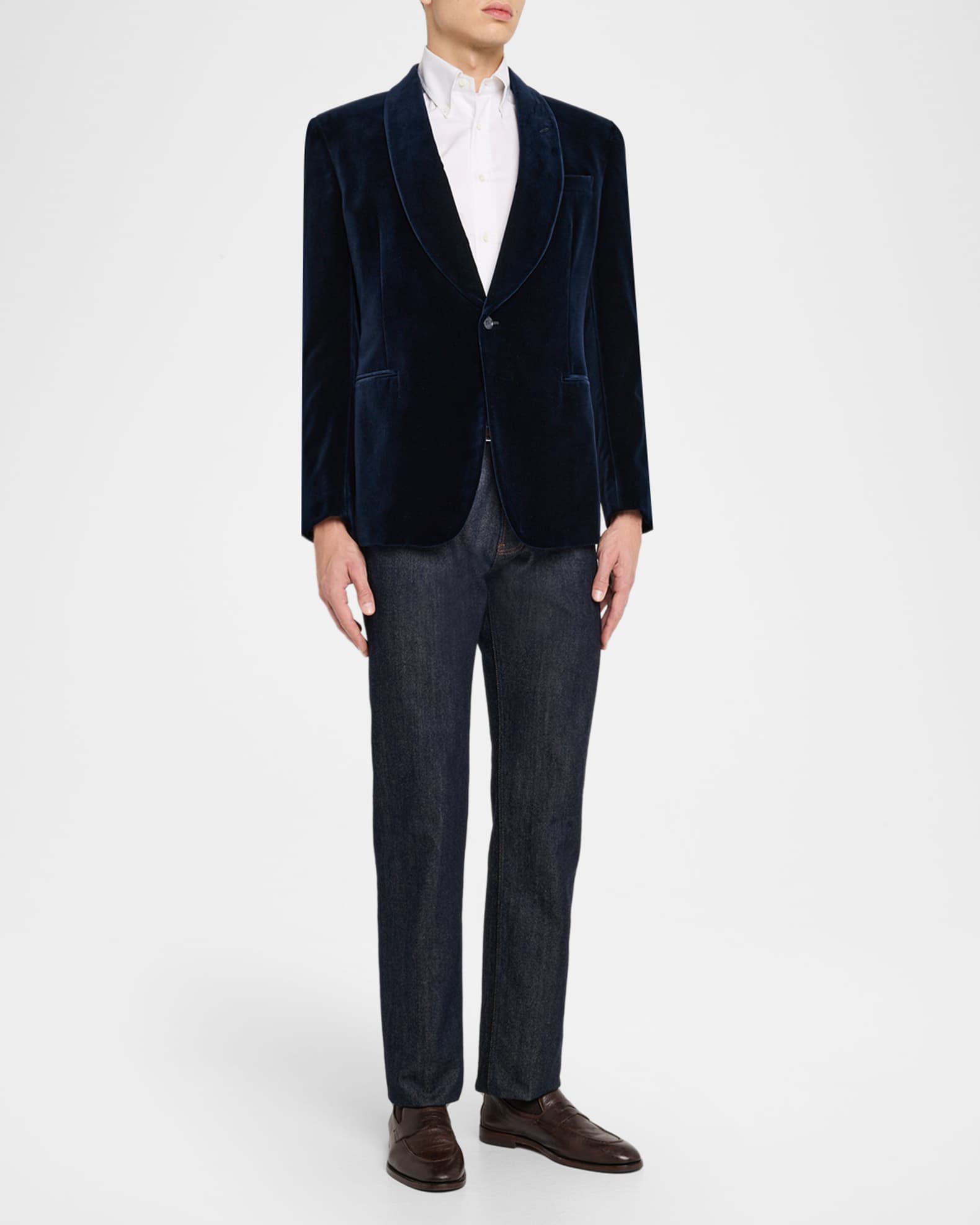 Ralph Lauren Purple Label Men's Cotton Velvet Shawl-Lapel Sport Coat ...