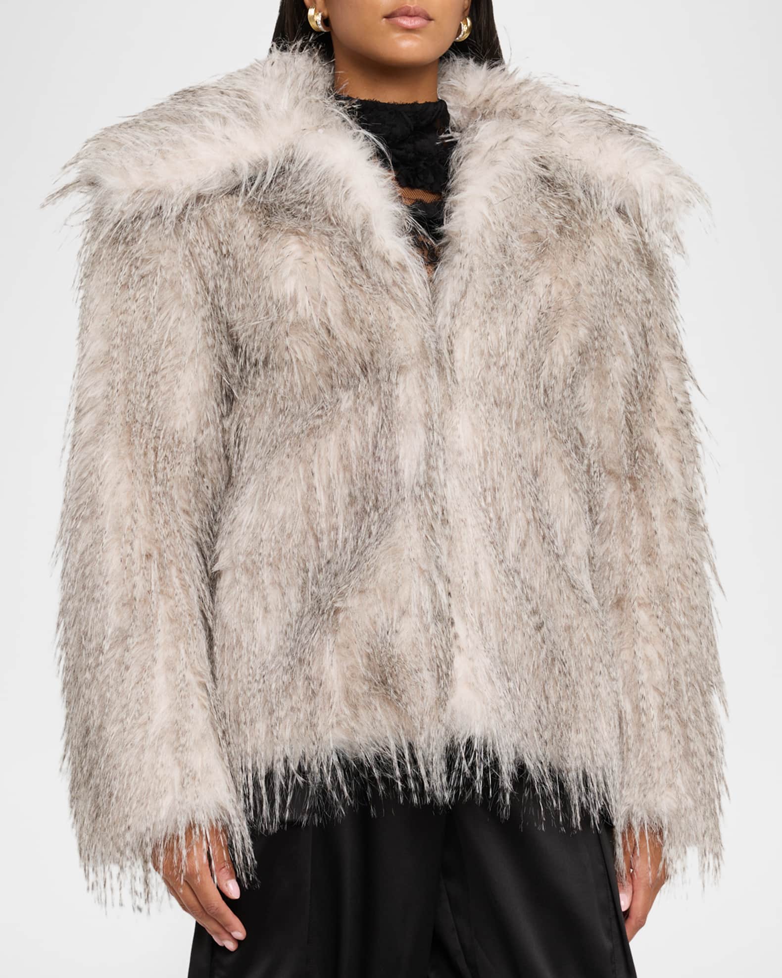 AKNVAS Dagmar Faux Fur Top Coat | Neiman Marcus