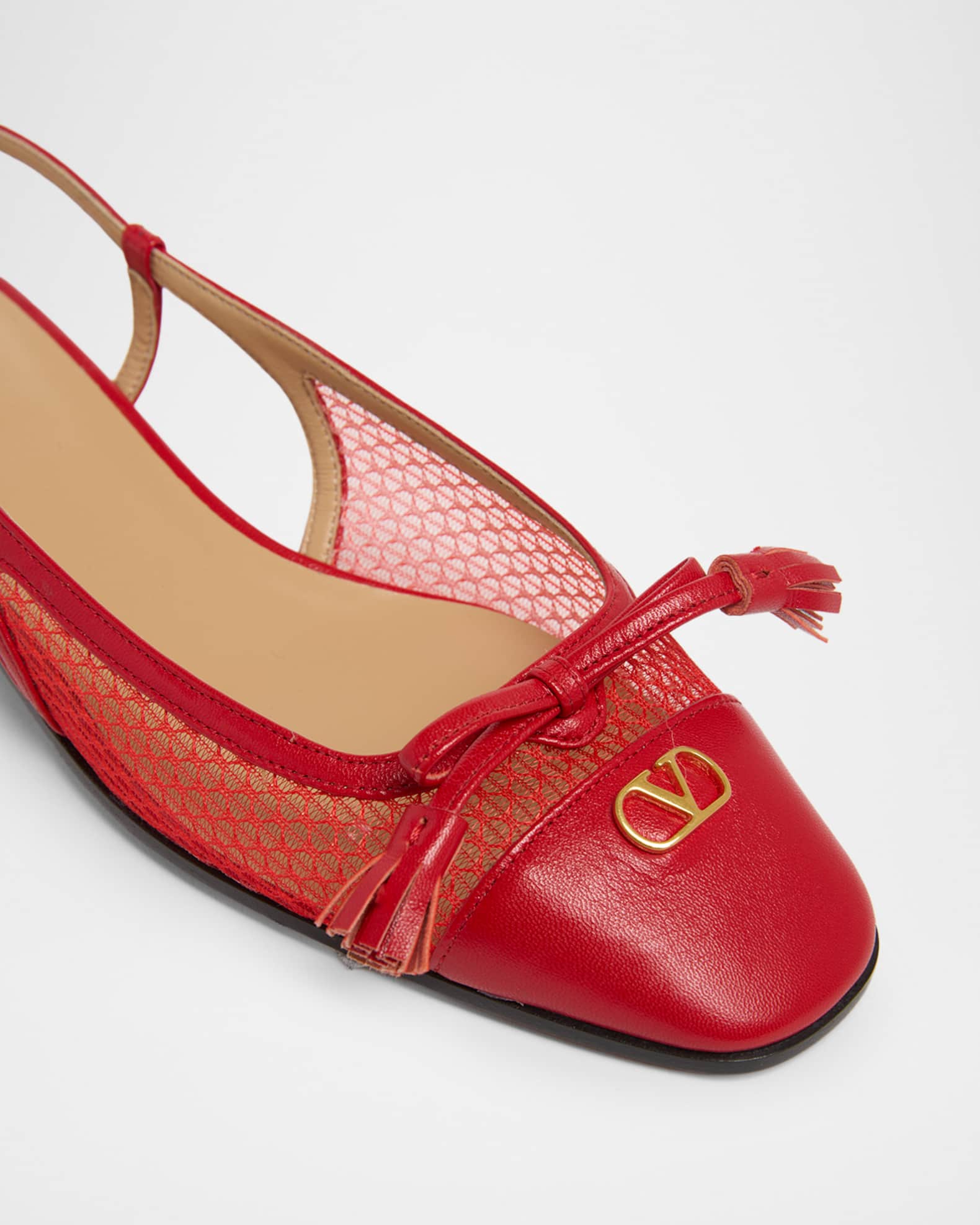 Valentino Garavani 25mm VLogo Signature Valet Mesh and Leather ...
