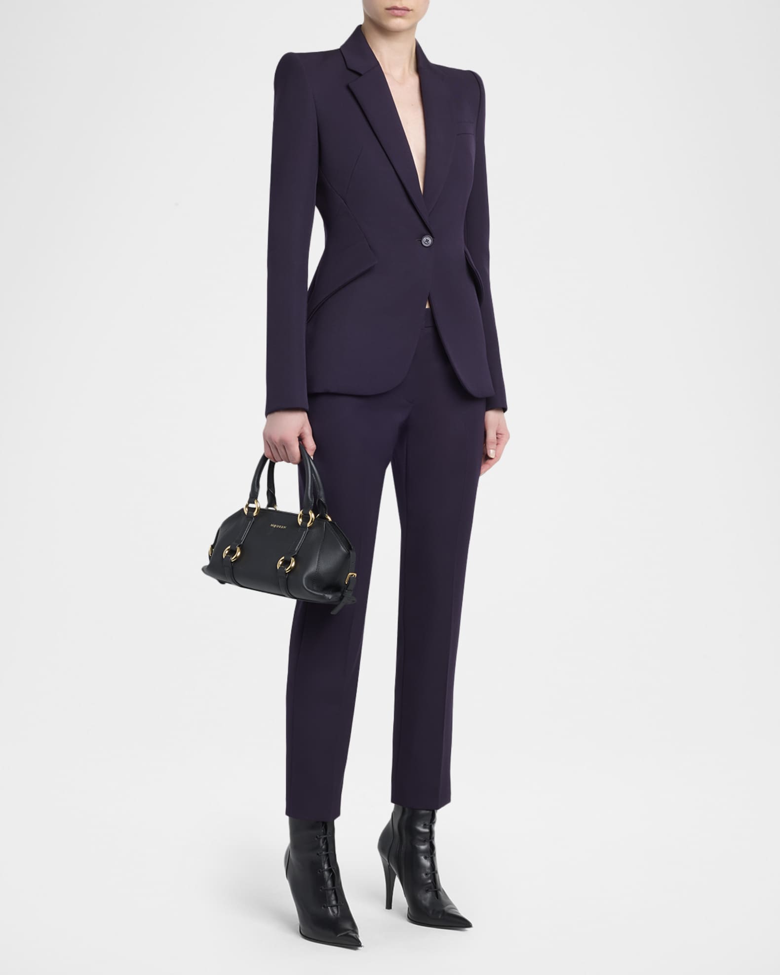 McQueen Farringdon Small Elongated Calf Leather Crossbody Bag | Neiman ...