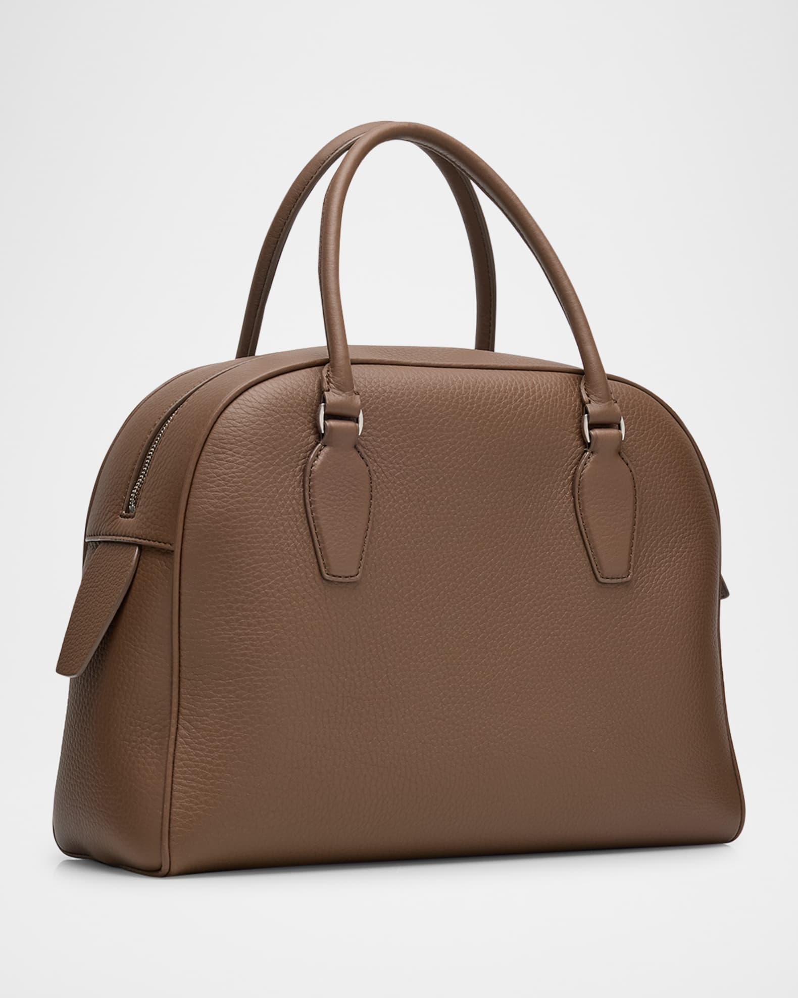 THE ROW India 12.00 Top-Handle Bowling Bag in Leather | Neiman Marcus