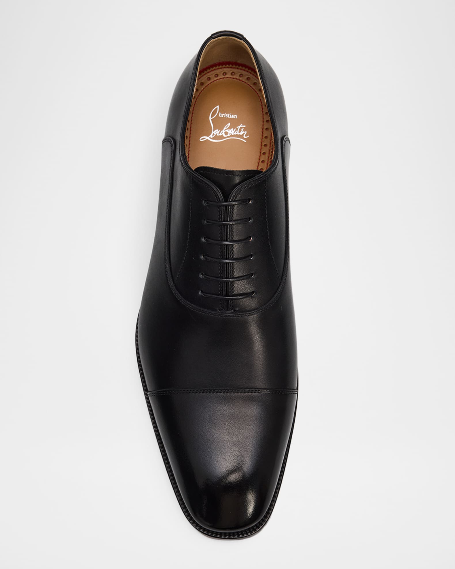 Christian Louboutin Men's Greggory Leather Cap-Toe Oxford Shoes ...