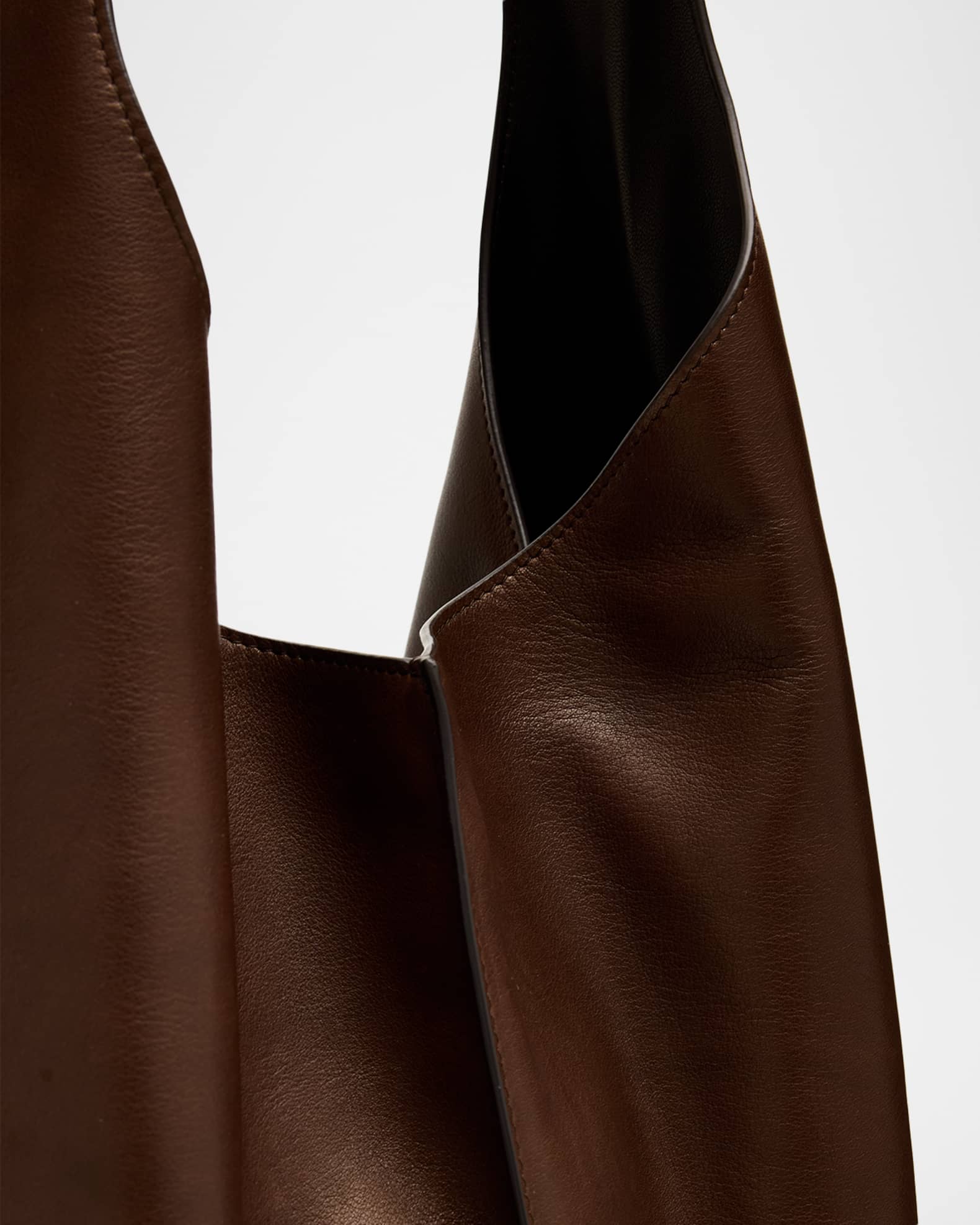 THE ROW Bindle Stitch Shoulder Bag in Saddle Leather | Neiman Marcus