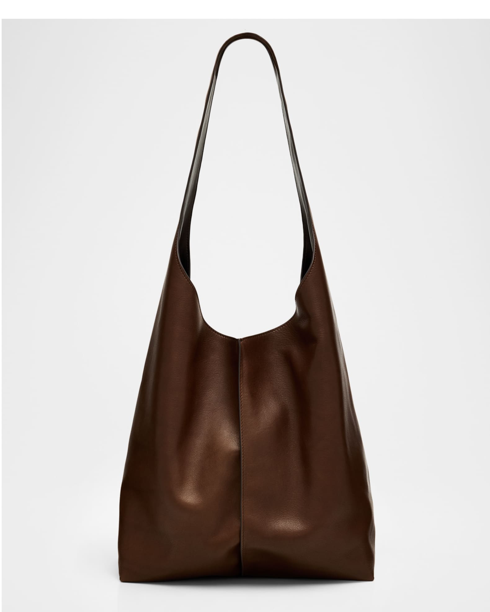 THE ROW Bindle Stitch Shoulder Bag in Saddle Leather | Neiman Marcus
