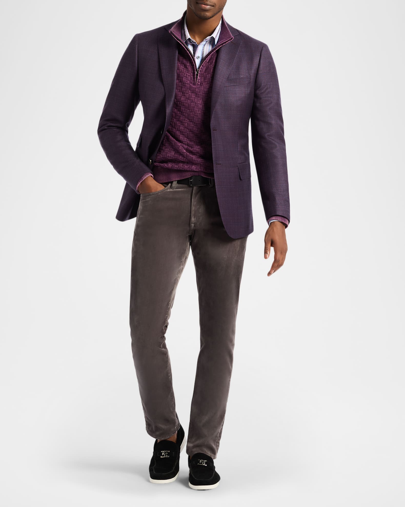 Robert Graham Men's Woodson Tailored Fit Two-Button Blazer | Neiman Marcus