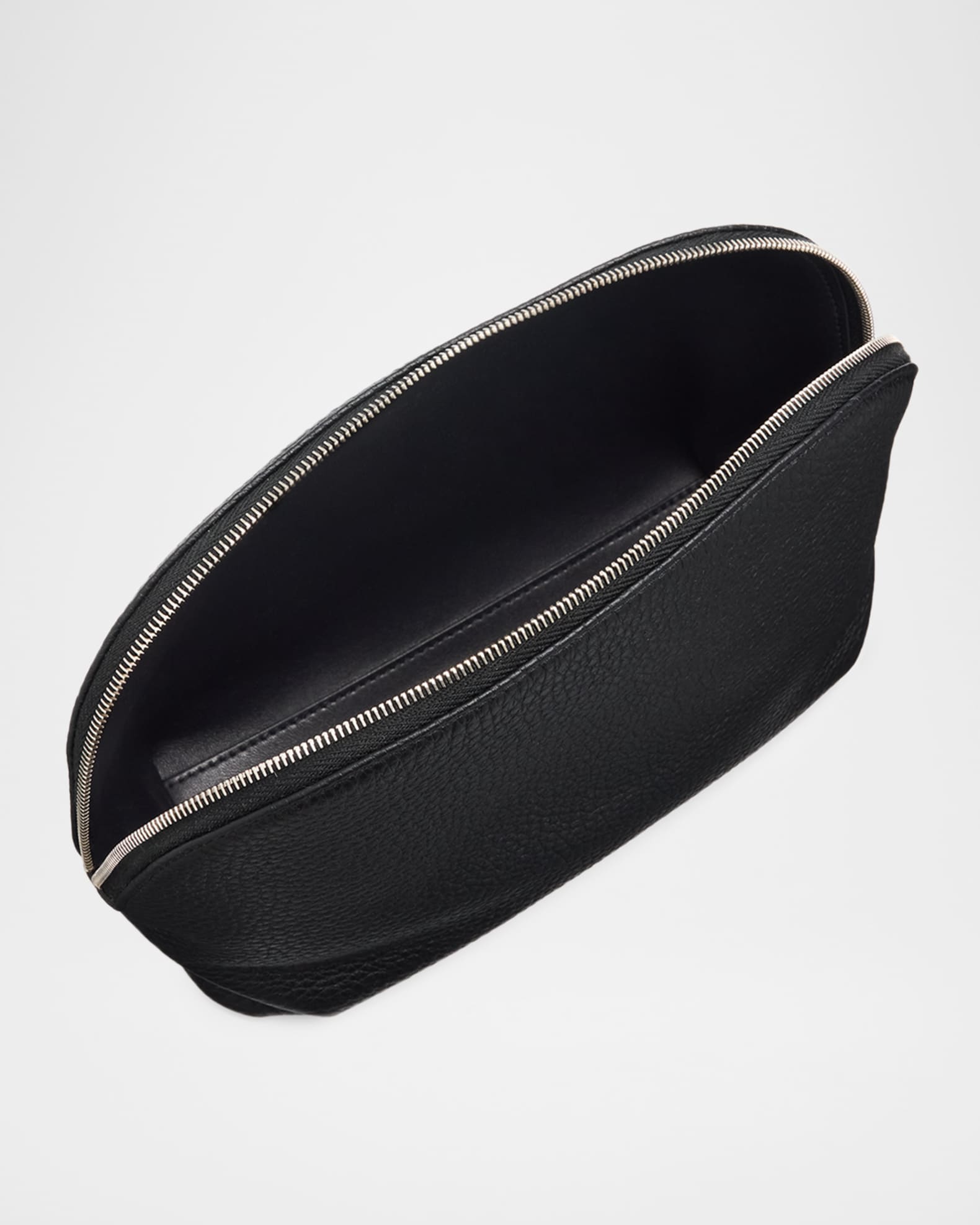 THE ROW Agnes Pebble Leather Zip Clutch | Neiman Marcus