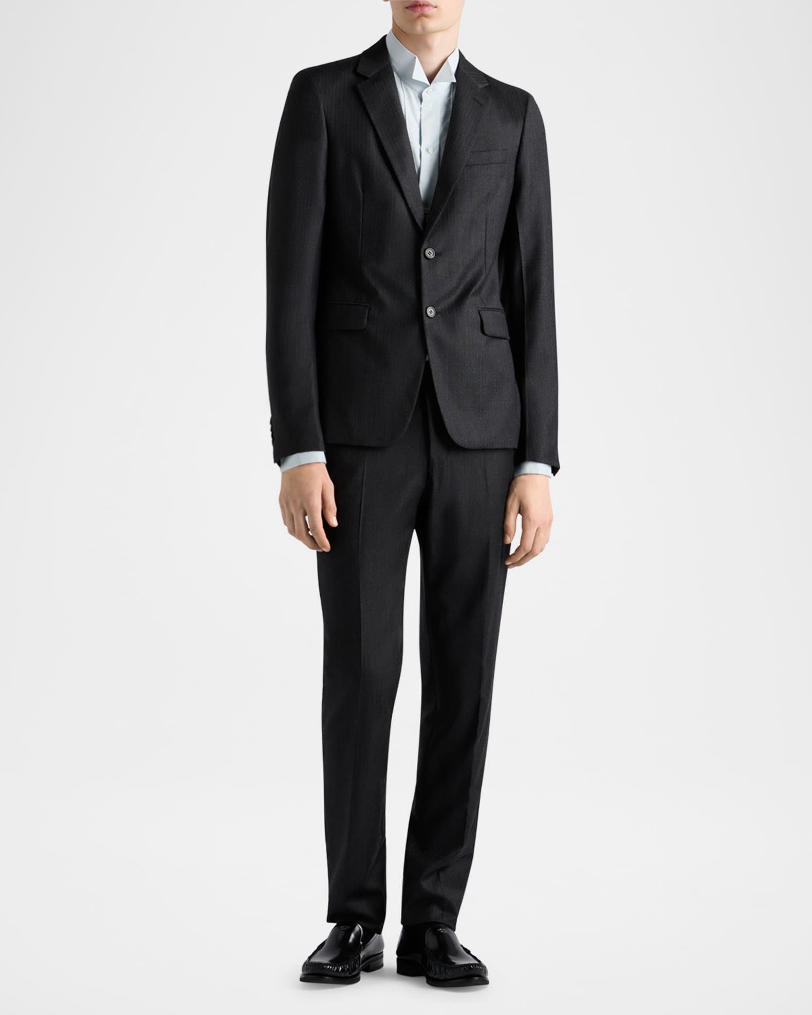 Prada Men's Single-Breasted Wool And Cashmere Suit | Neiman Marcus