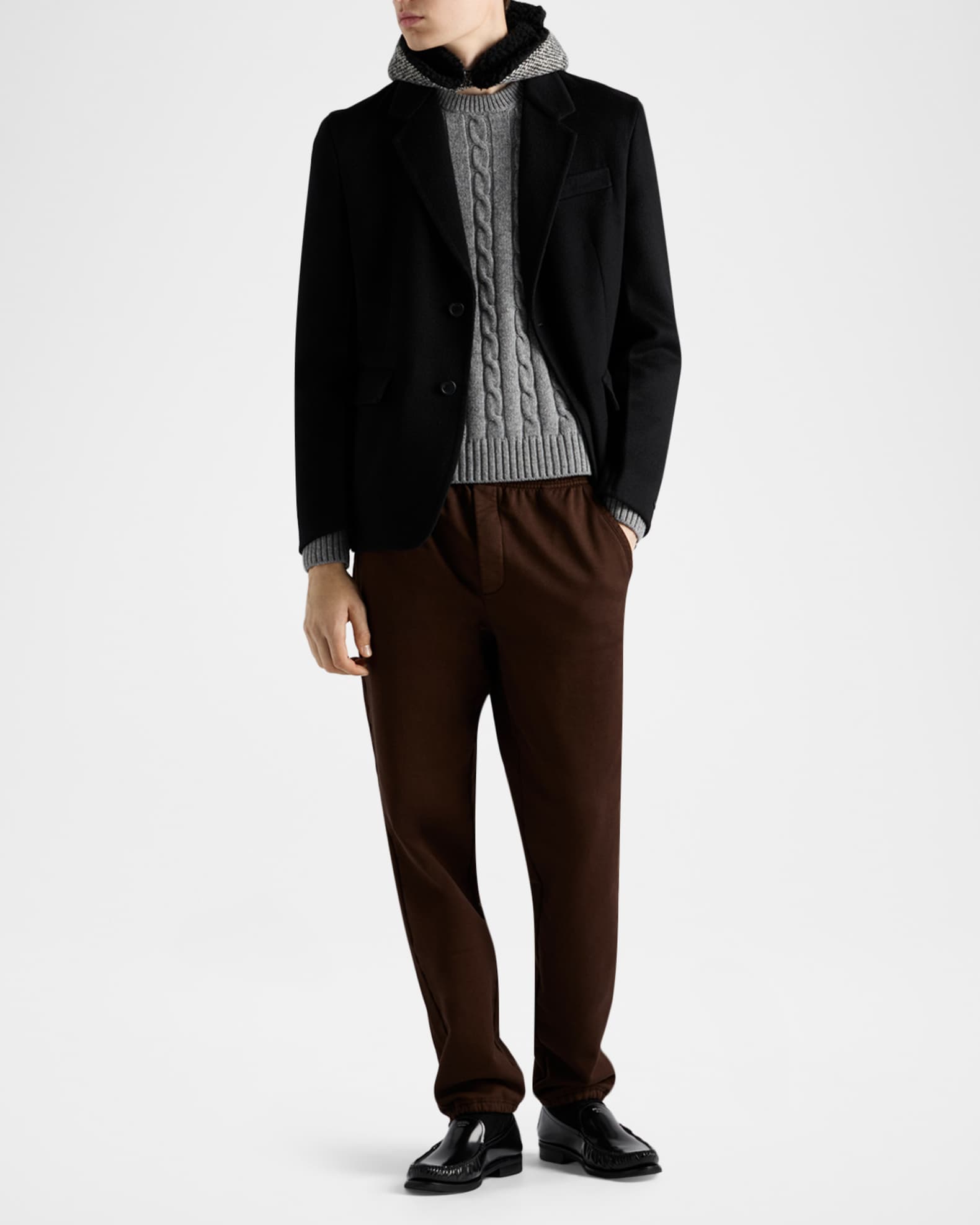 Prada Men's Cashmere Crew-Neck Sweater | Neiman Marcus