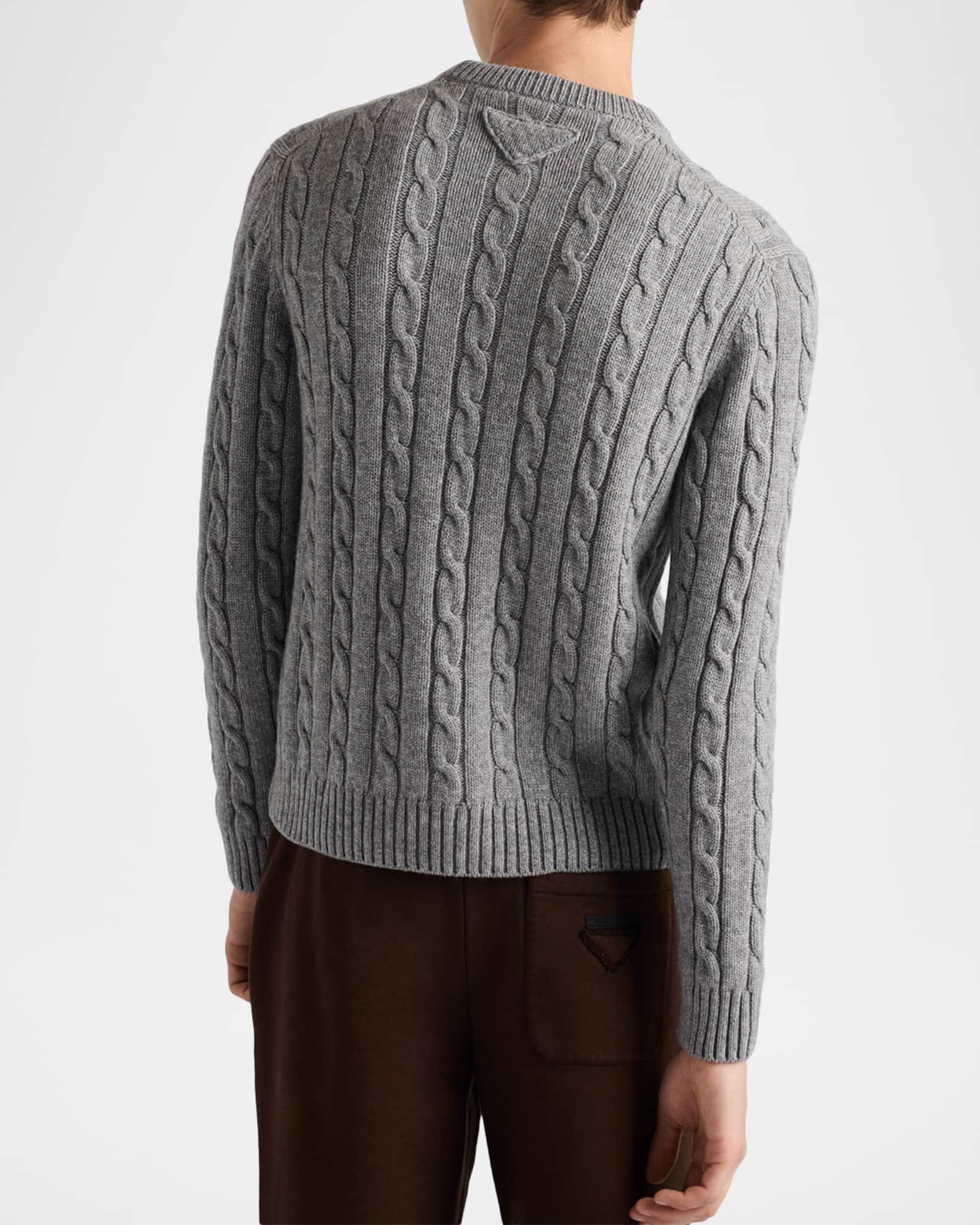 Prada Men's Cashmere Crew-Neck Sweater | Neiman Marcus