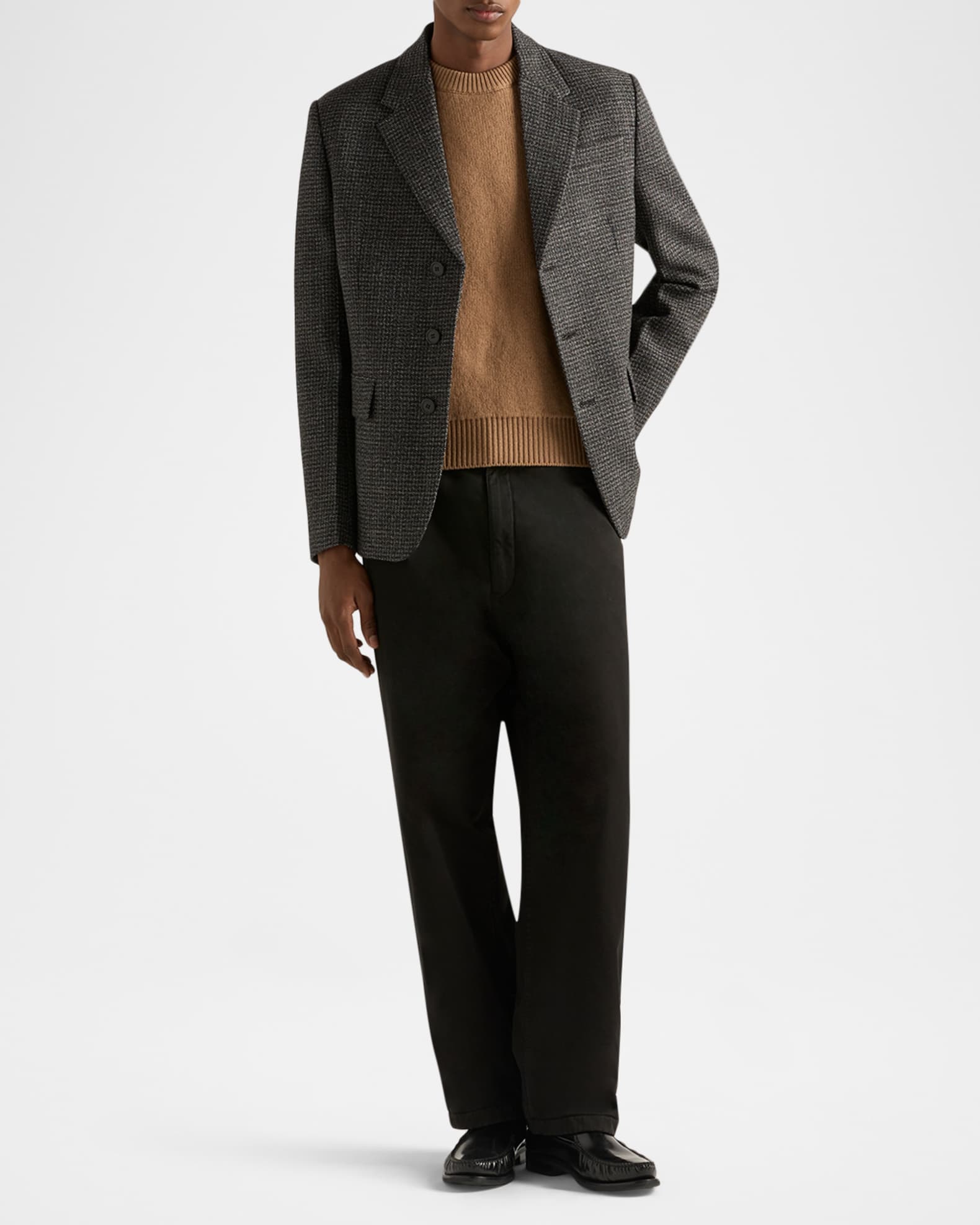 Prada Men's Cashmere Crew-Neck Sweater | Neiman Marcus