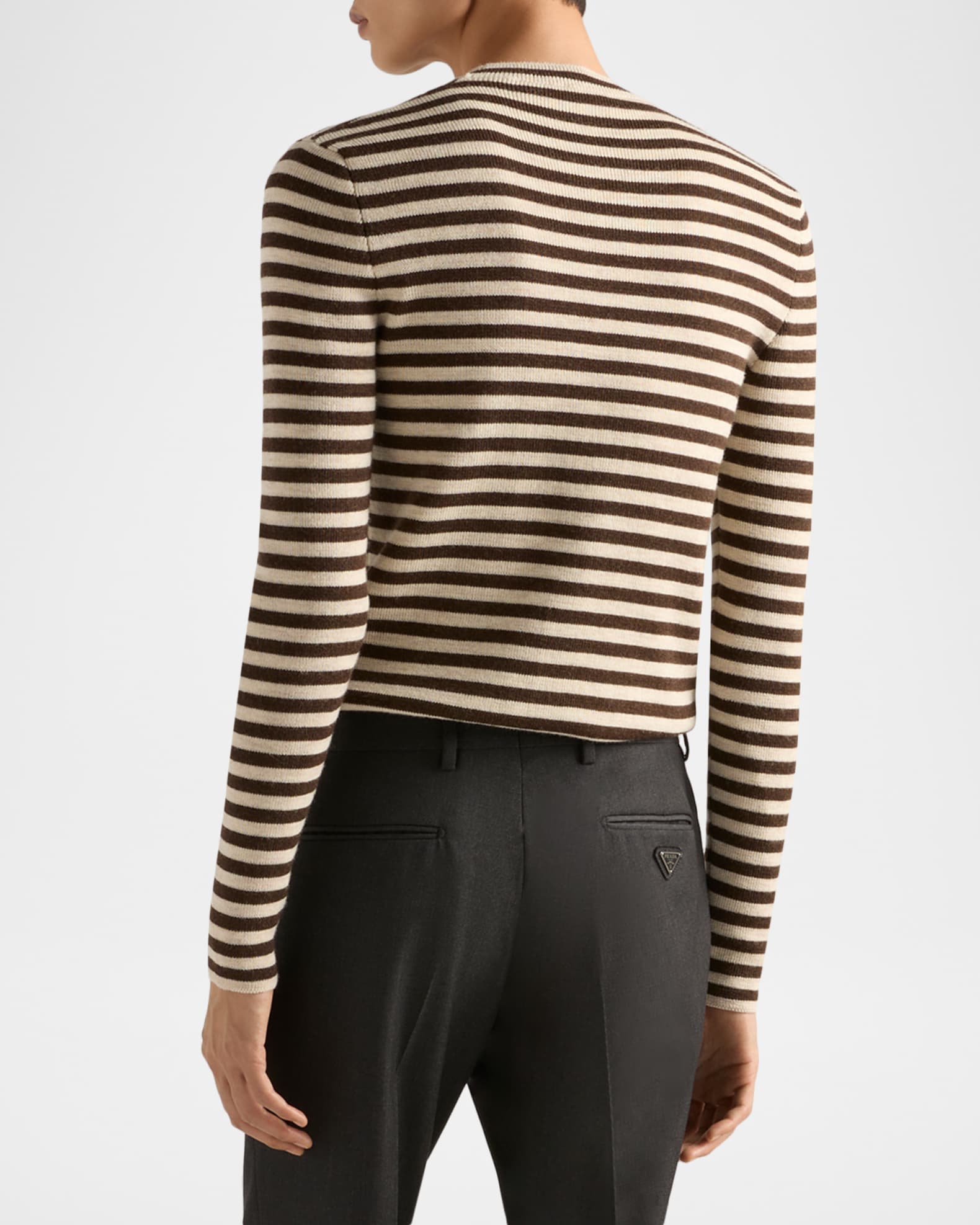 Prada Men's Superfine Wool Crew-Neck Sweater | Neiman Marcus