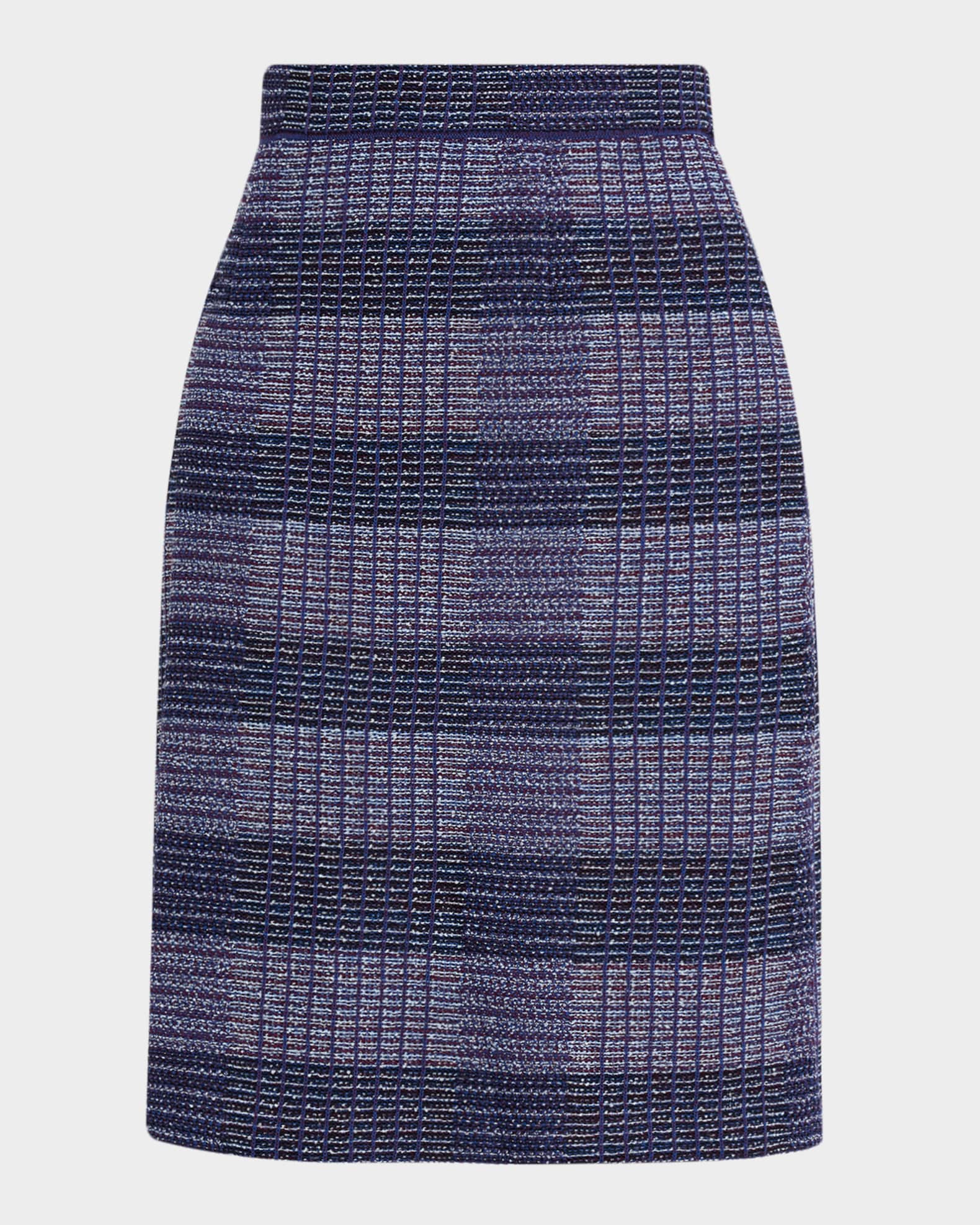 Misook Plaid Knit Straight Skirt | Neiman Marcus