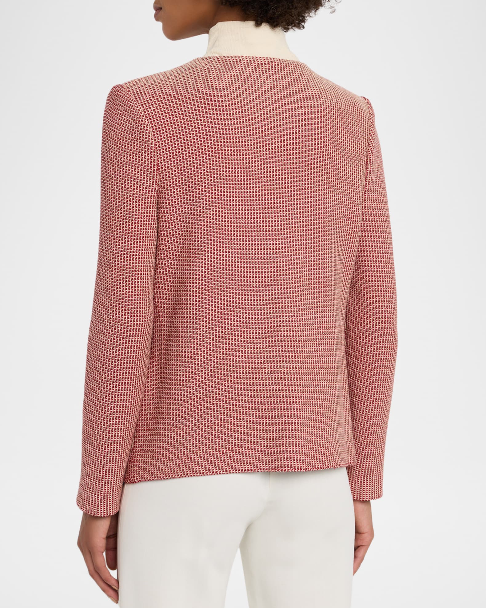 Misook Hertiage Lurex Ring-Trim Knit Jacket | Neiman Marcus