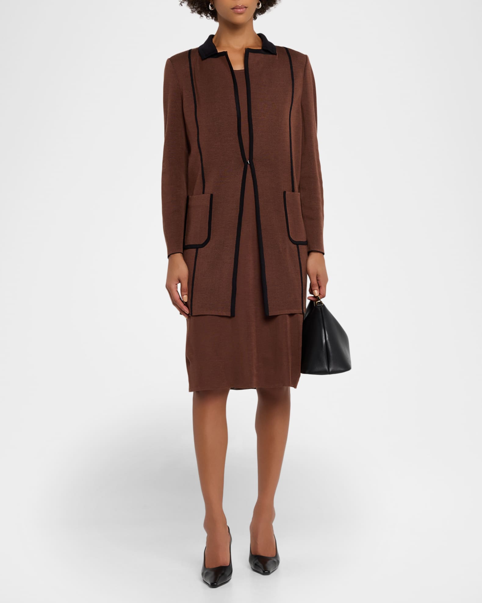 Misook Two-Tone Knit Jacket | Neiman Marcus