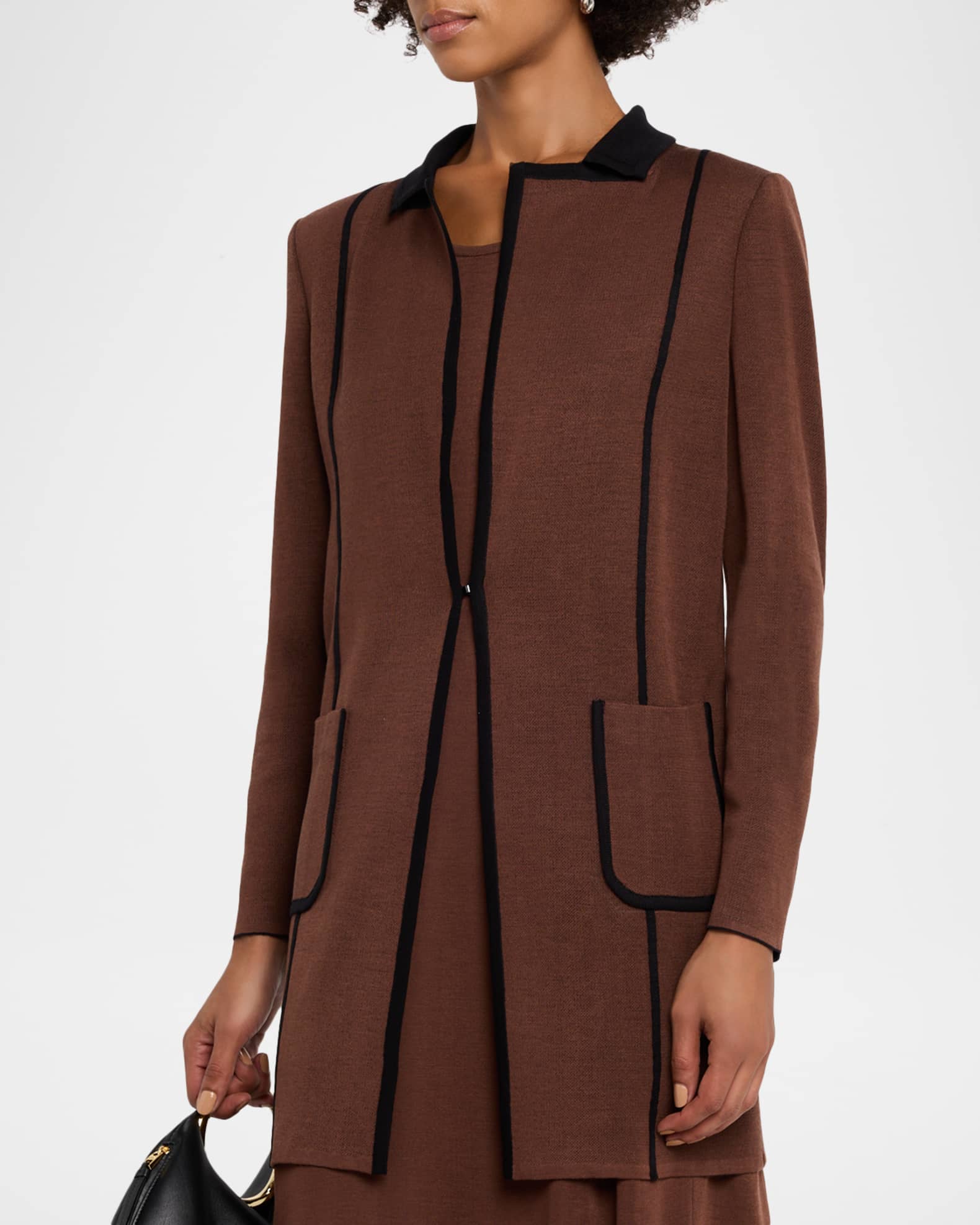 Misook Two-Tone Knit Jacket | Neiman Marcus