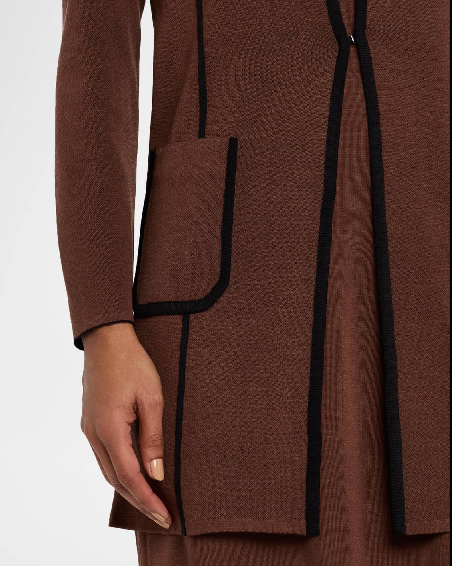 Misook Two-Tone Knit Jacket | Neiman Marcus