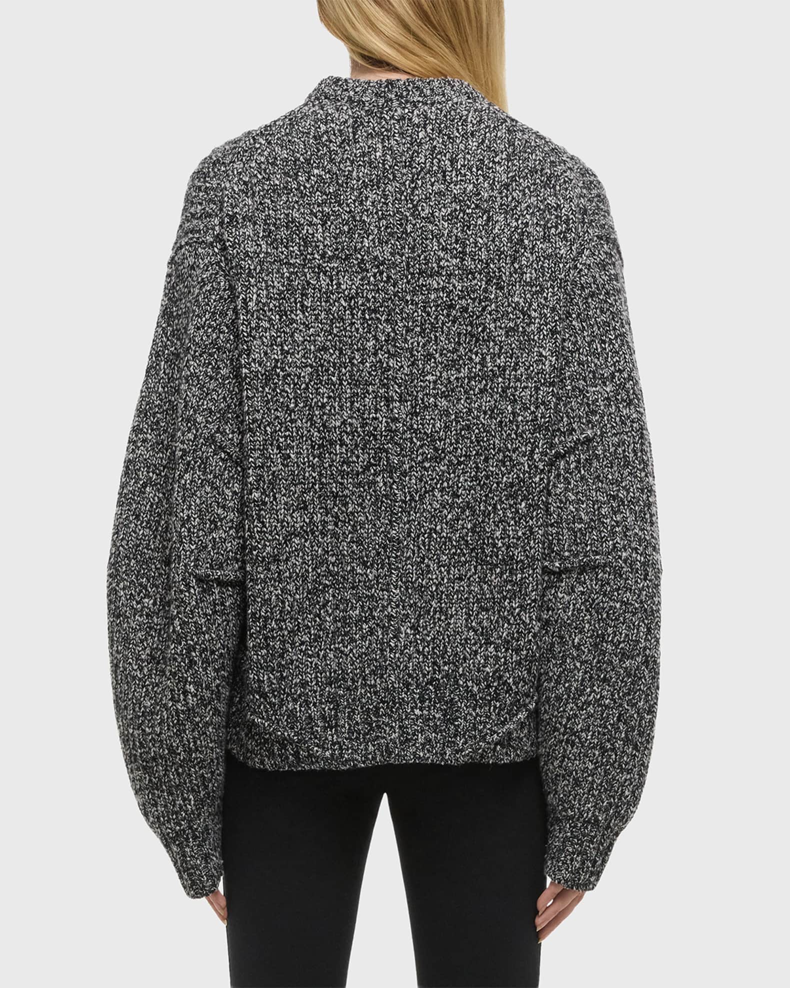 Helmut Lang Marled Zip-Front Sweater | Neiman Marcus