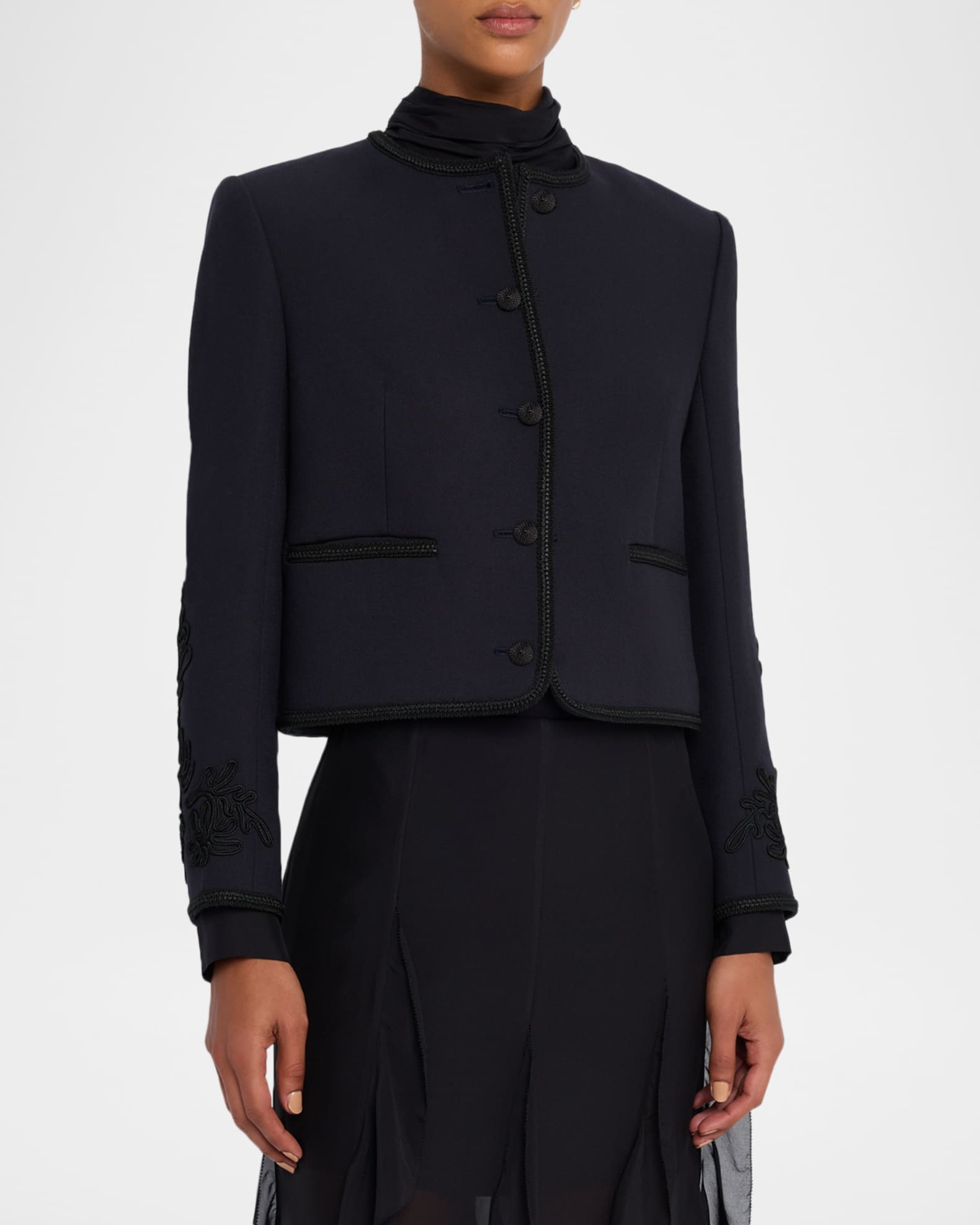 Veronica Beard Latrell Embroidered Jacket | Neiman Marcus