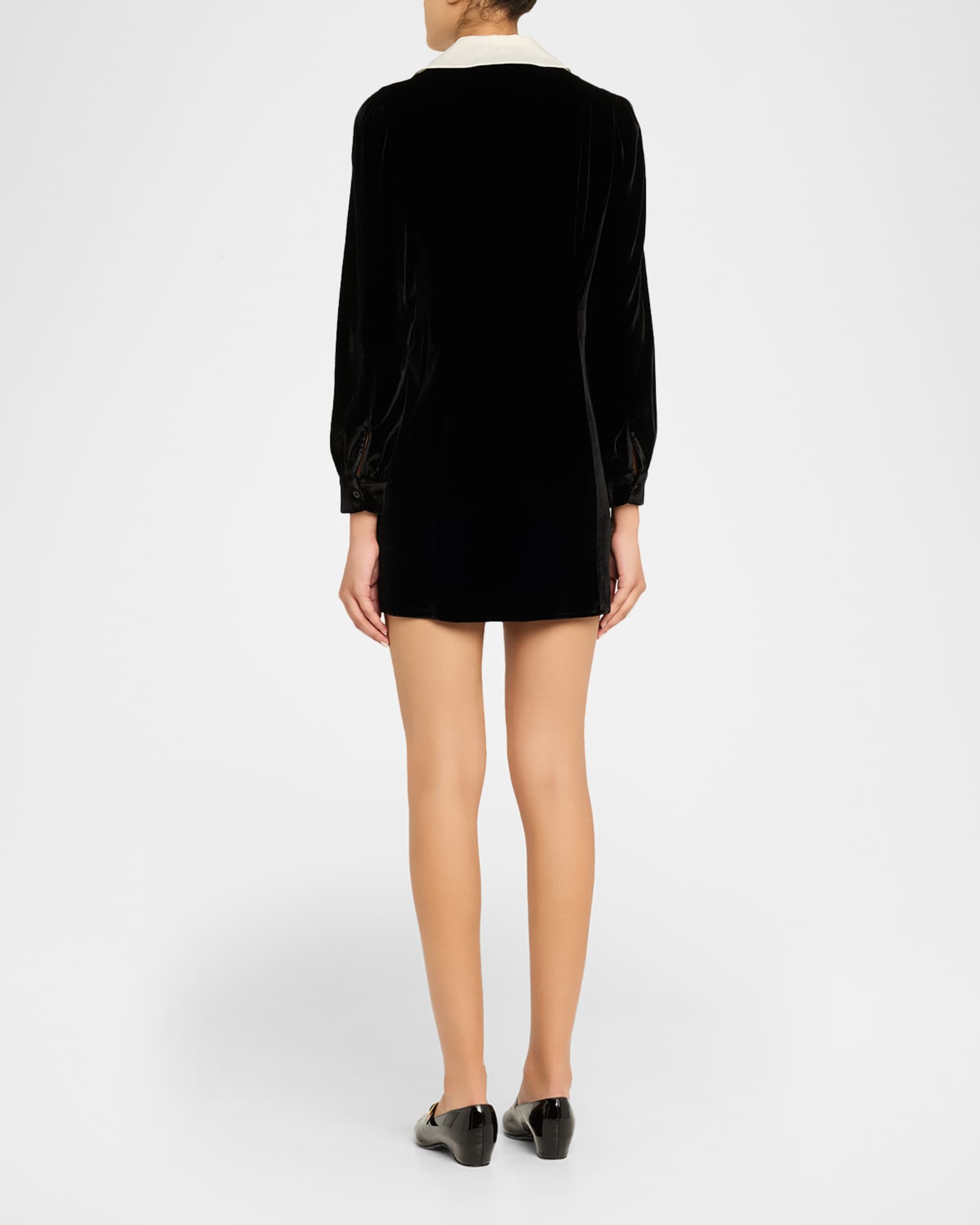 FRAME The Velvet Sailor Mini Dress | Neiman Marcus
