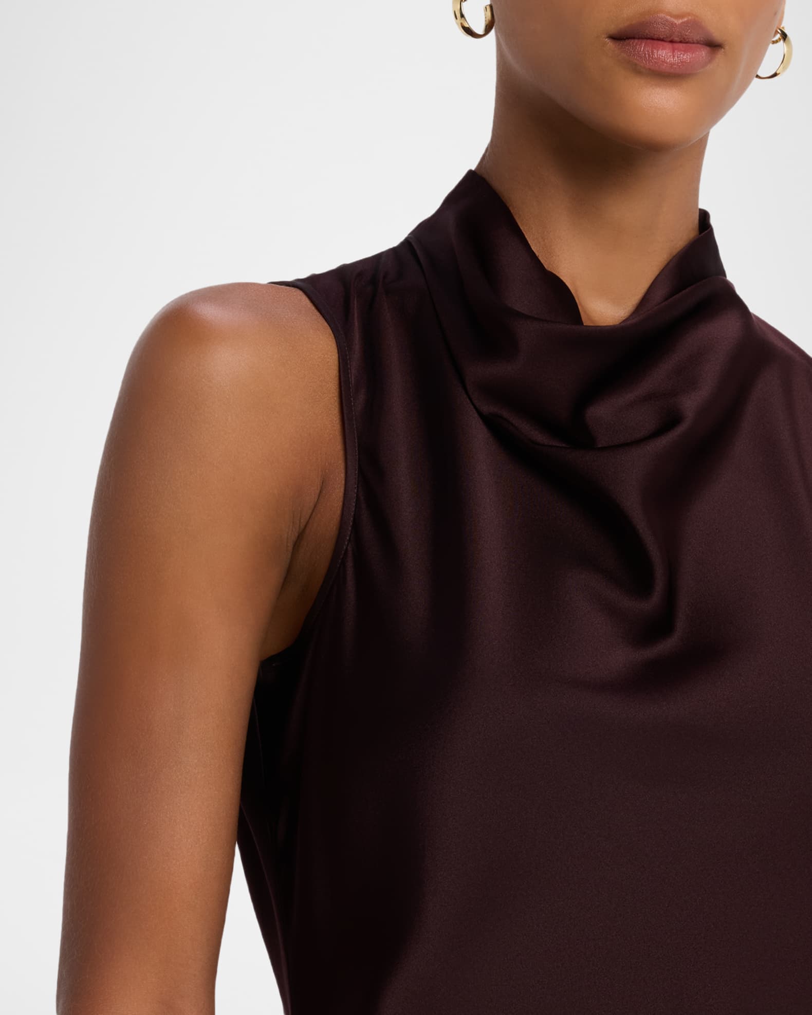 Veronica Beard Tam Silk Cowl-Neck Top | Neiman Marcus