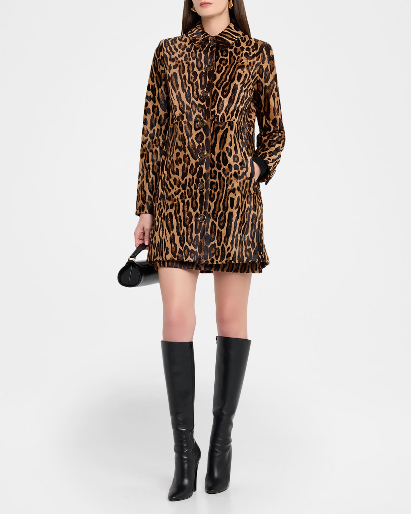 Veronica Beard Shelley Calf Hair Dickey Coat | Neiman Marcus